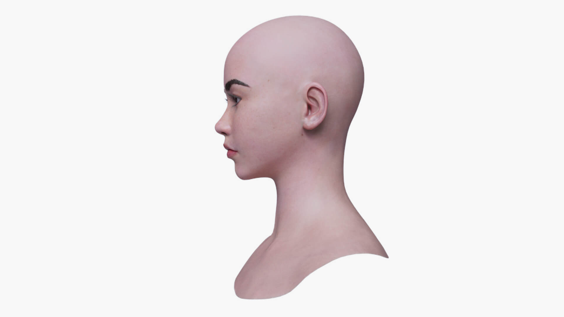Asian Female Head With Unreal Metahuman Topology V2 - 3D Model by ...
