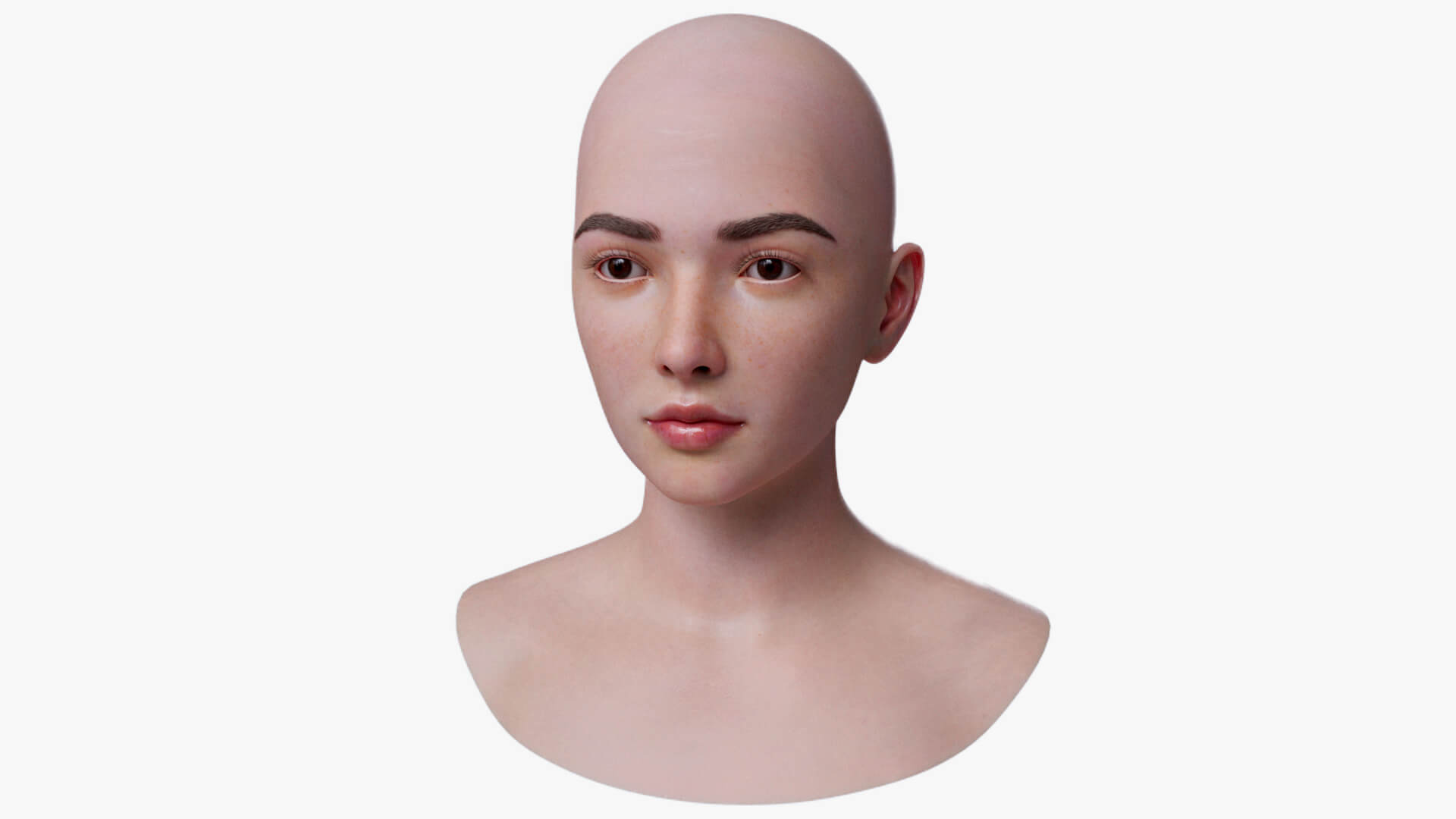 Asian Female Head With Unreal Metahuman Topology V3 - 3D Model by ...