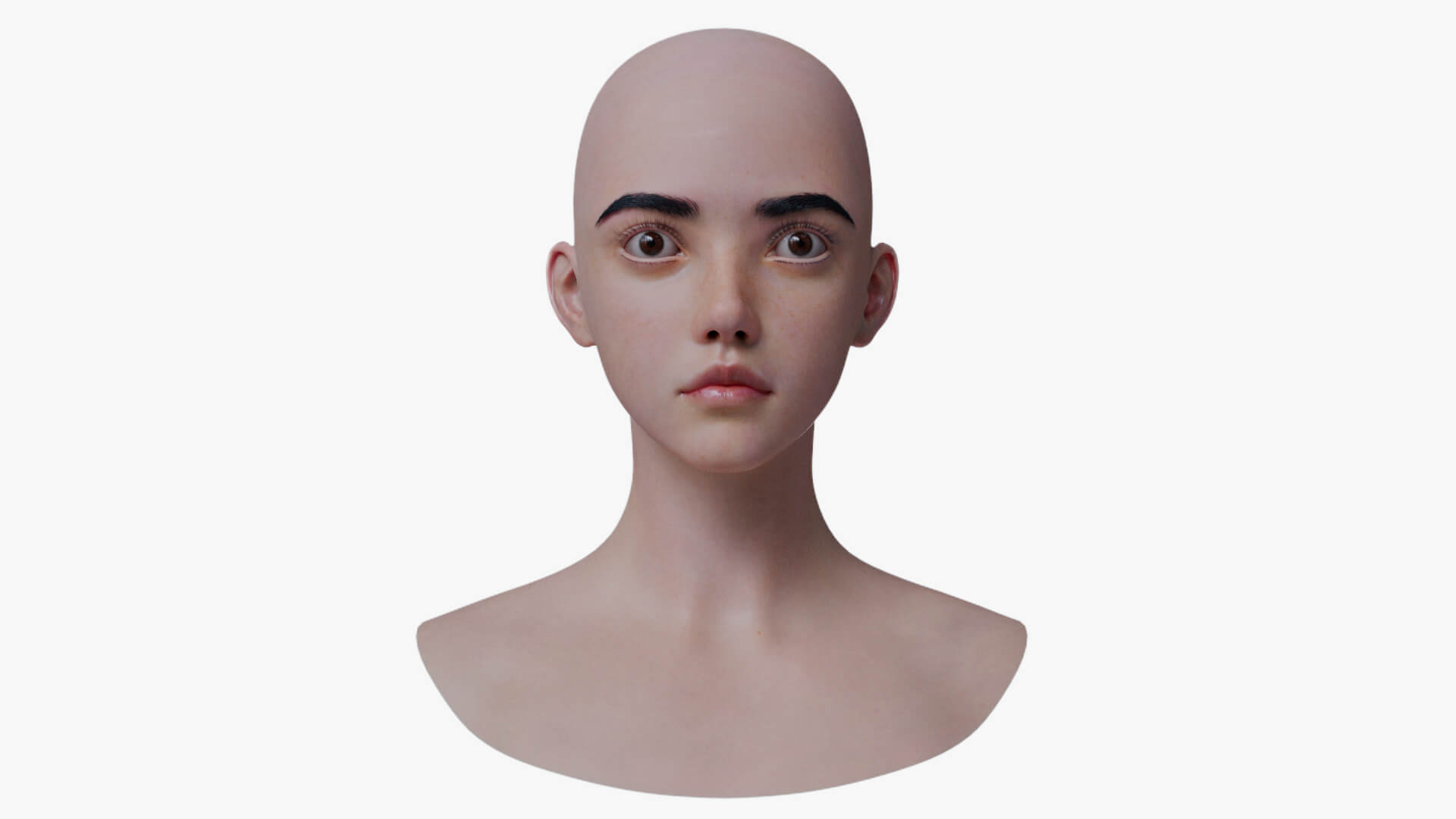 Asian Female Head With Unreal Metahuman Topology V4 - 3D Model by ...