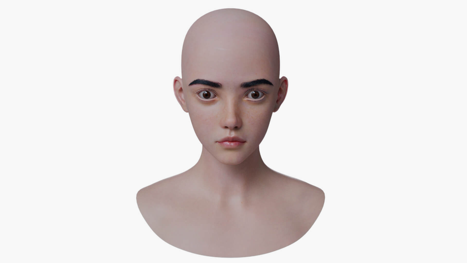 Asian Female Head With Unreal Metahuman Topology V4 - 3D Model by ...