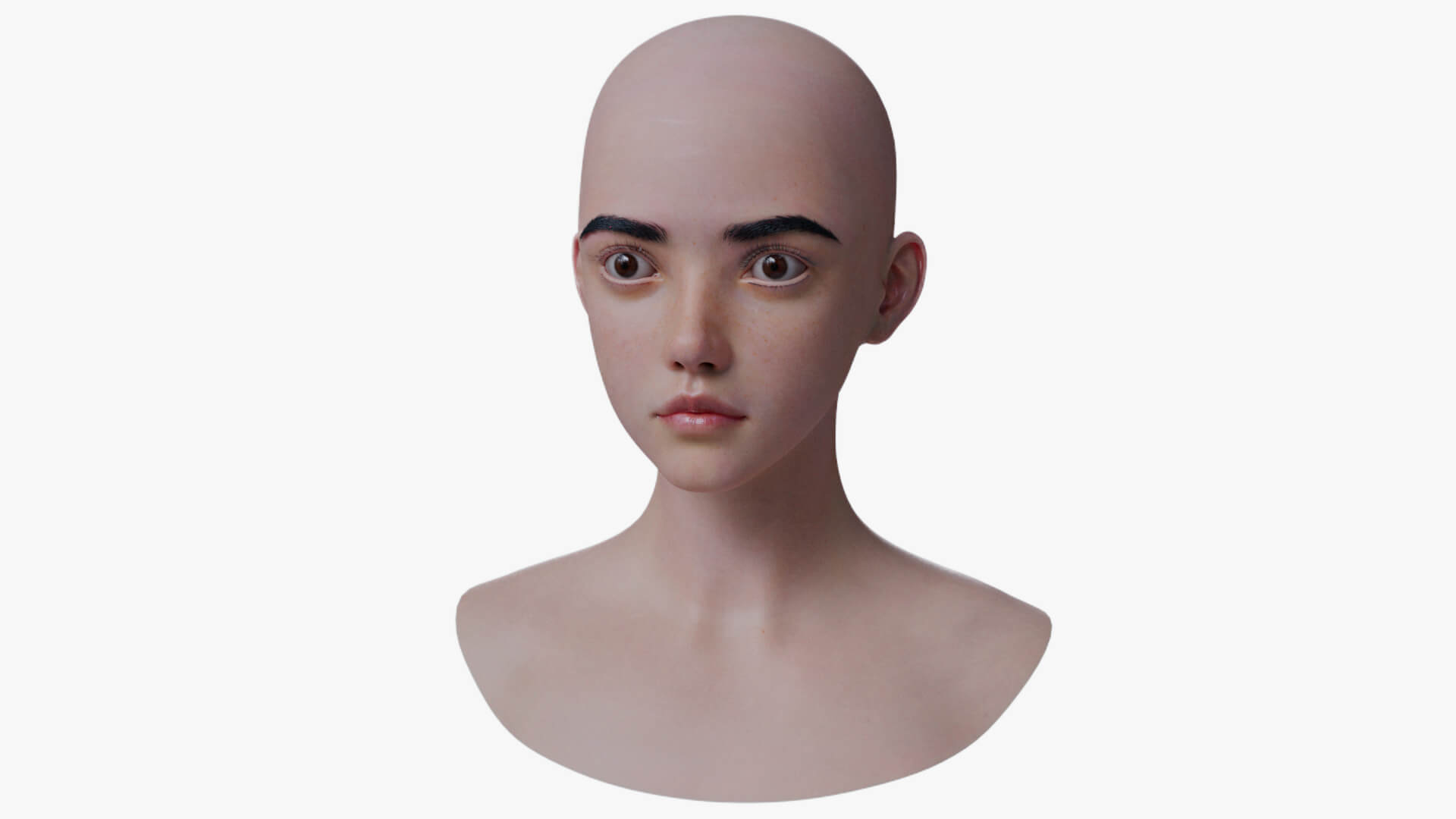 Asian Female Head With Unreal Metahuman Topology V4 - 3D Model by ...