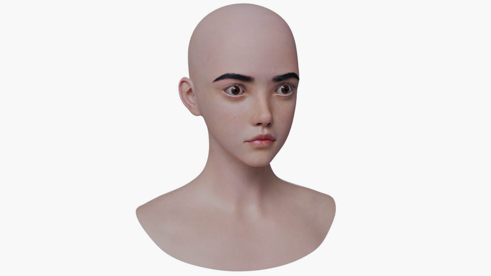 Asian Female Head With Unreal Metahuman Topology V4 - 3D Model by ...
