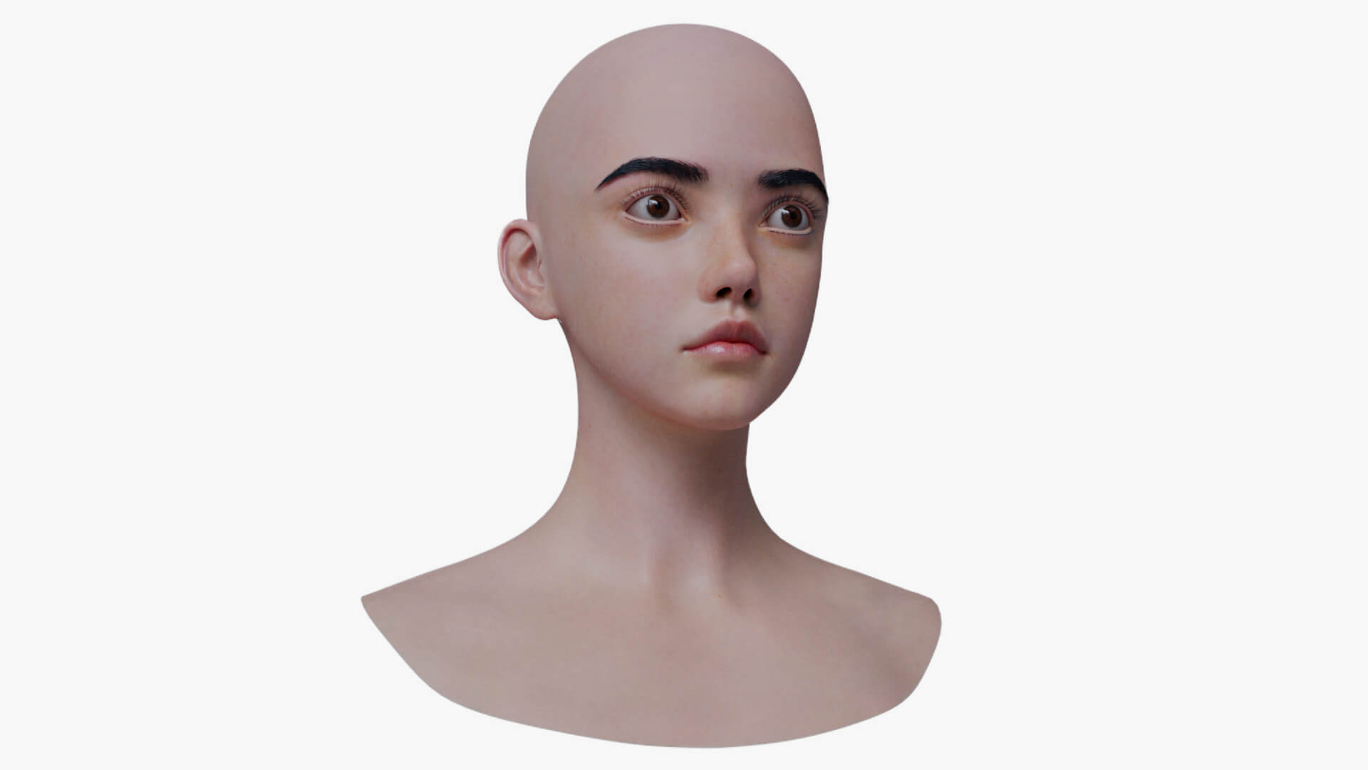 Asian Female Head With Unreal Metahuman Topology V4 - 3D Model by ...
