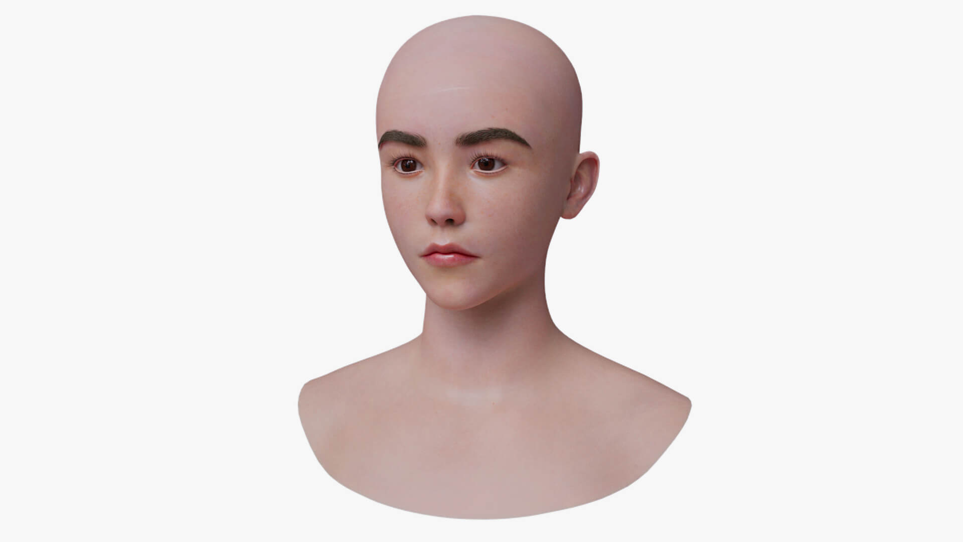 Asian Female Head Base Mesh Metahuman Topology - 3D Model by stepharamburu