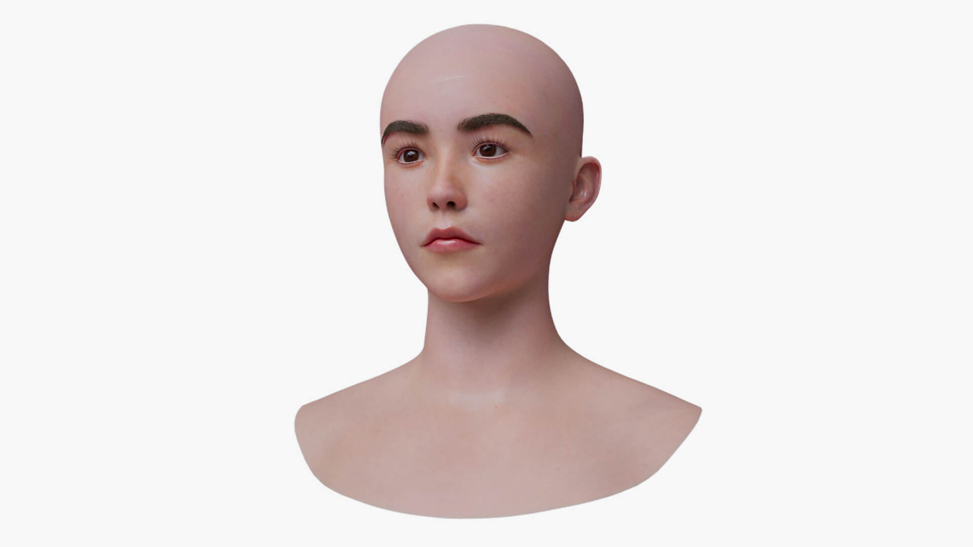Asian Female Head Base Mesh Metahuman Topology - 3D Model by stepharamburu