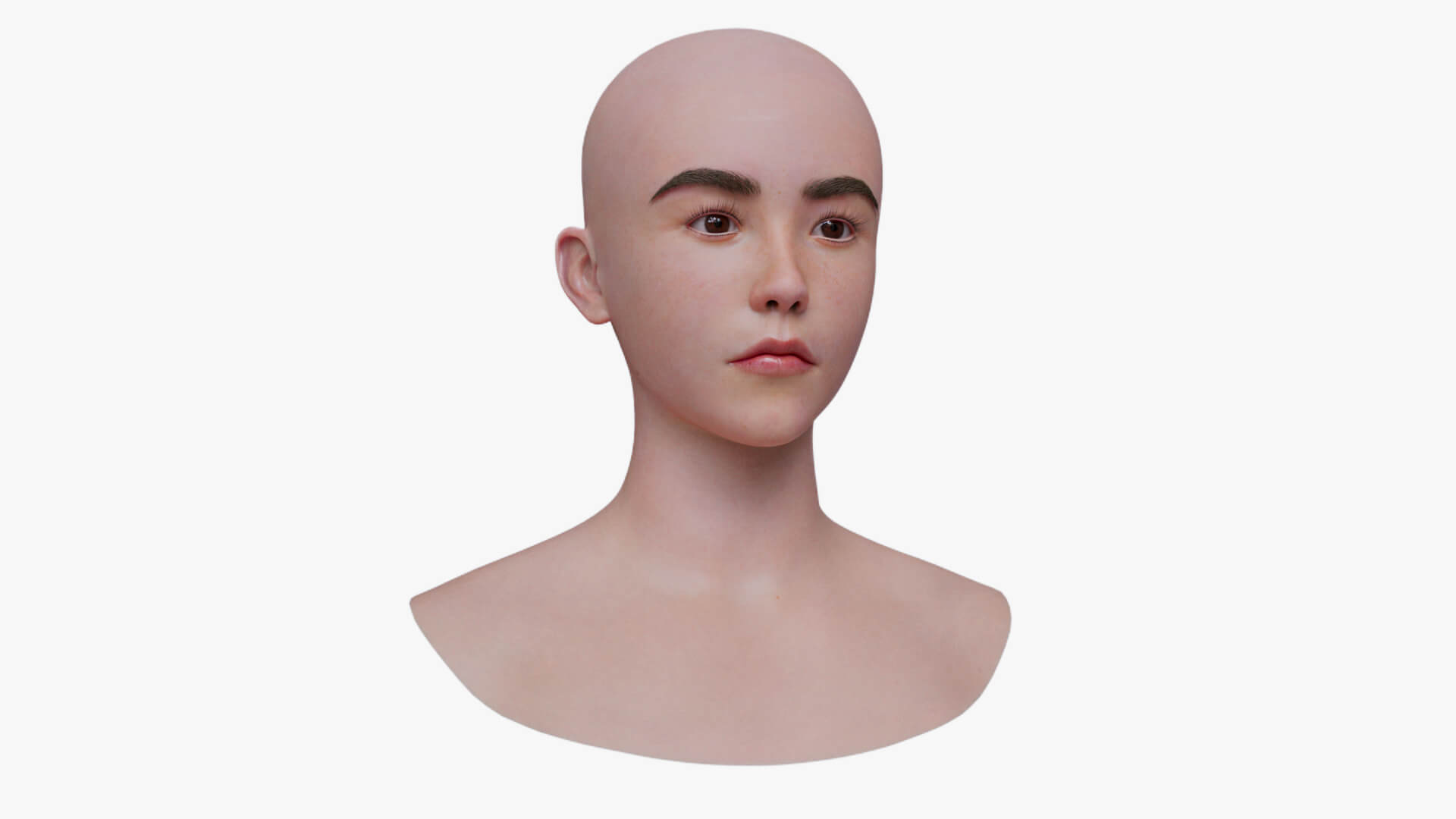 Asian Female Head Base Mesh Metahuman Topology - 3D Model by stepharamburu