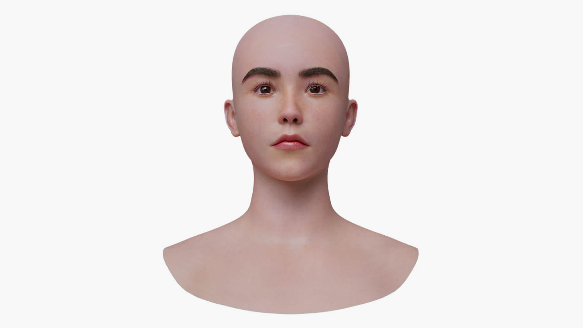 Asian Female Head Base Mesh Metahuman Topology - 3D Model by stepharamburu