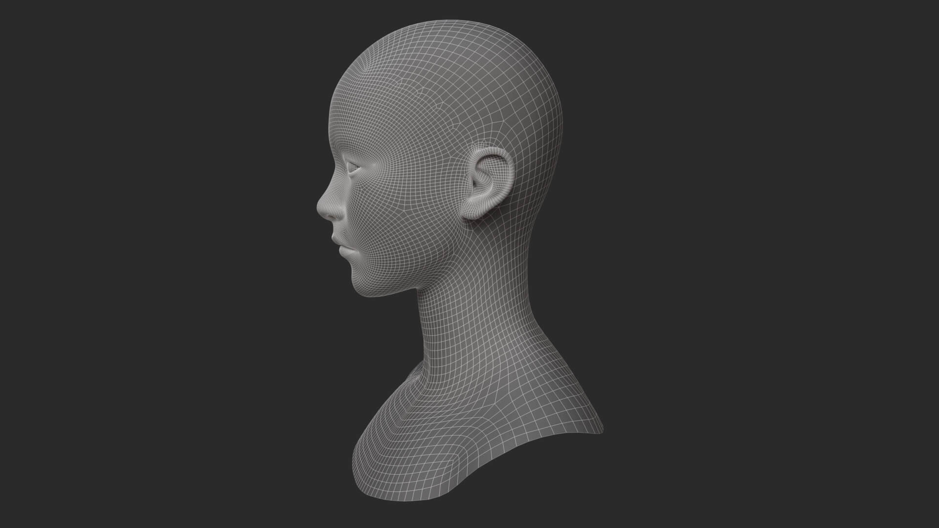 Asian Female Head With Unreal Metahuman Topology V1 - 3D Model by ...