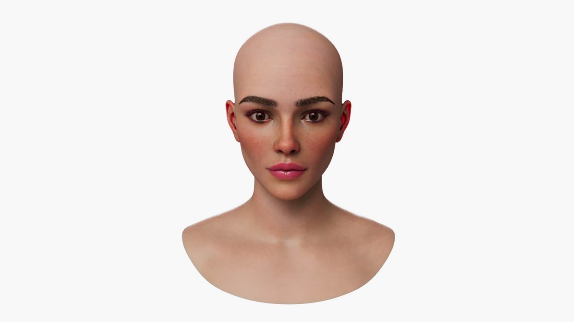 Caucasian Female Head Base Mesh Metahuman Topology V1 - 3D Model by ...
