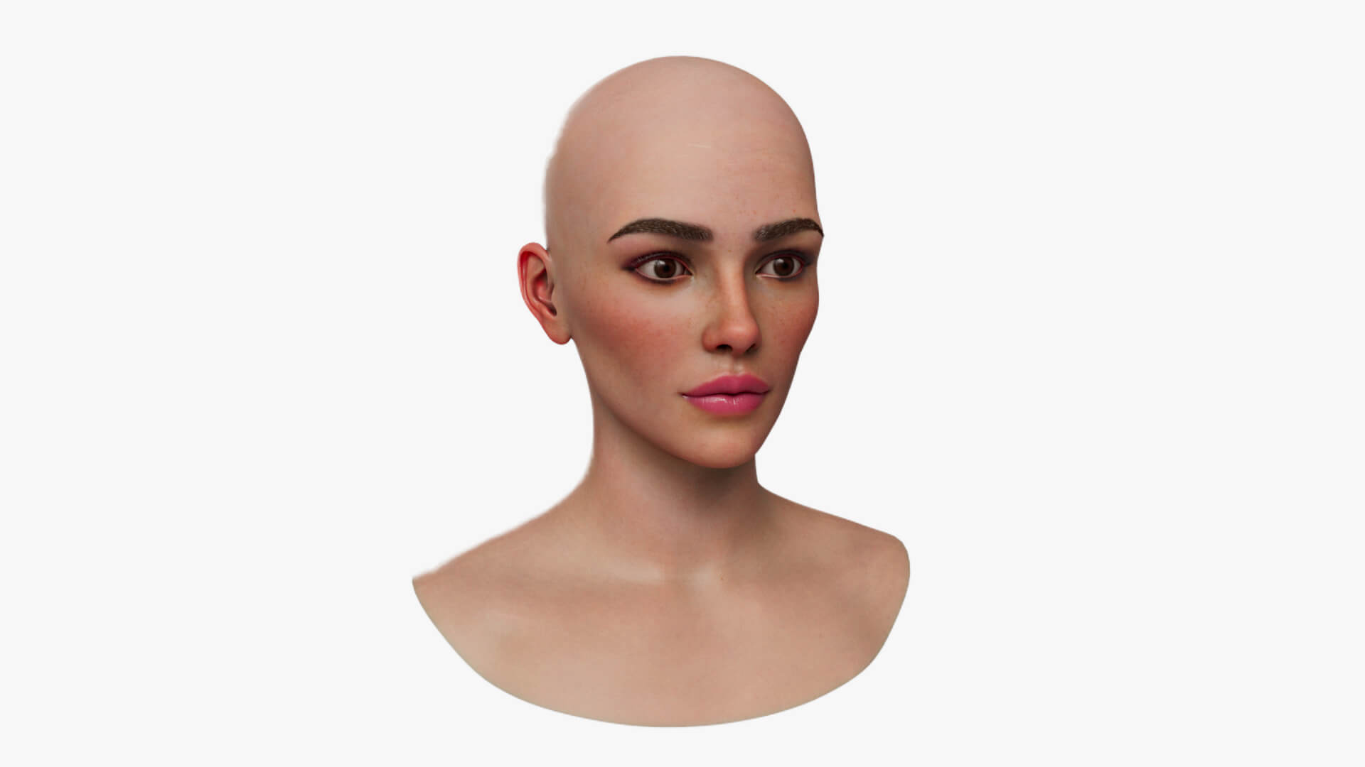 Caucasian Female Head Base Mesh Metahuman Topology V1 - 3D Model by ...