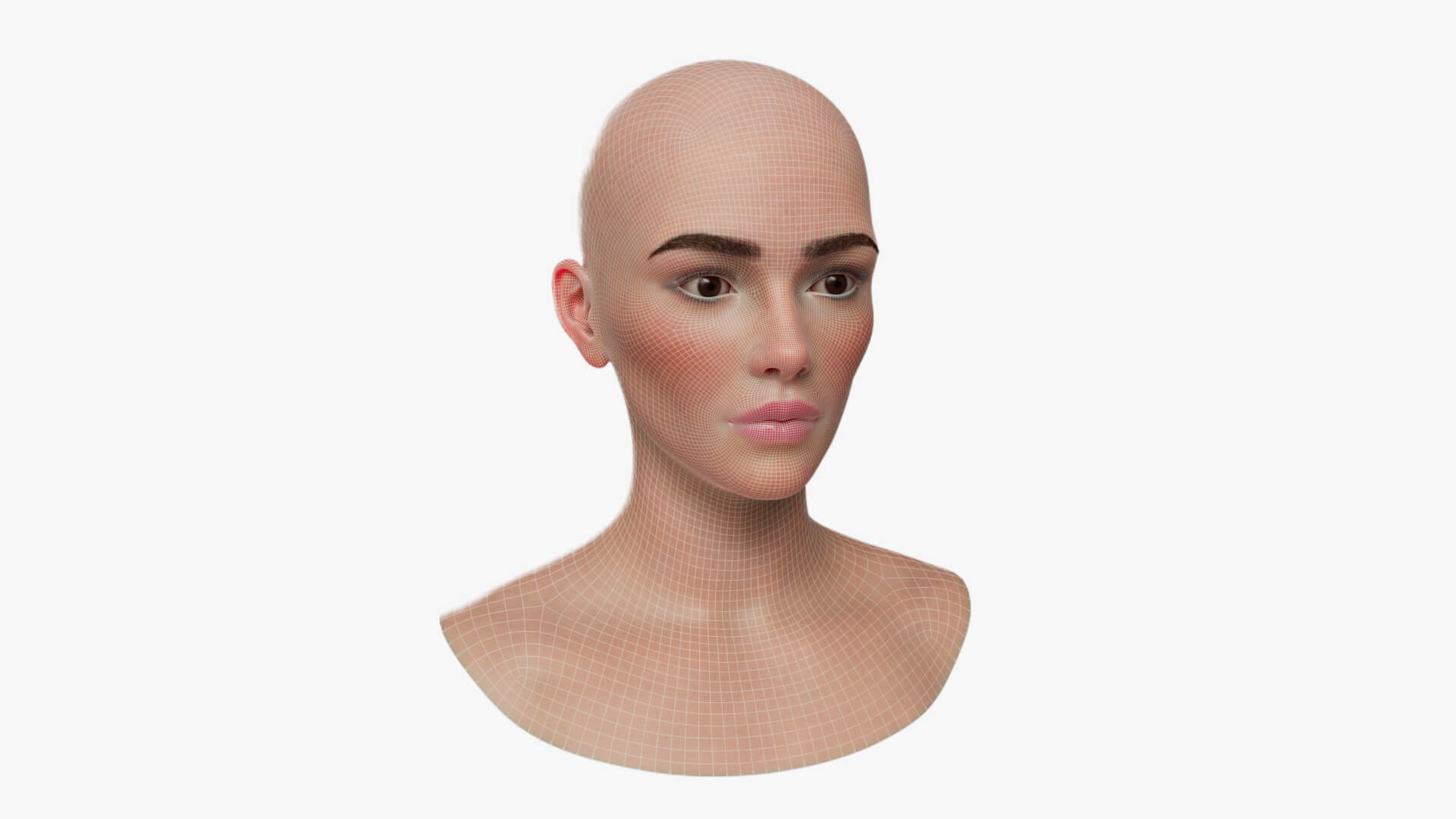 Female Head Mesh With Unreal Metahuman Topology V2 - 3D Model by ...