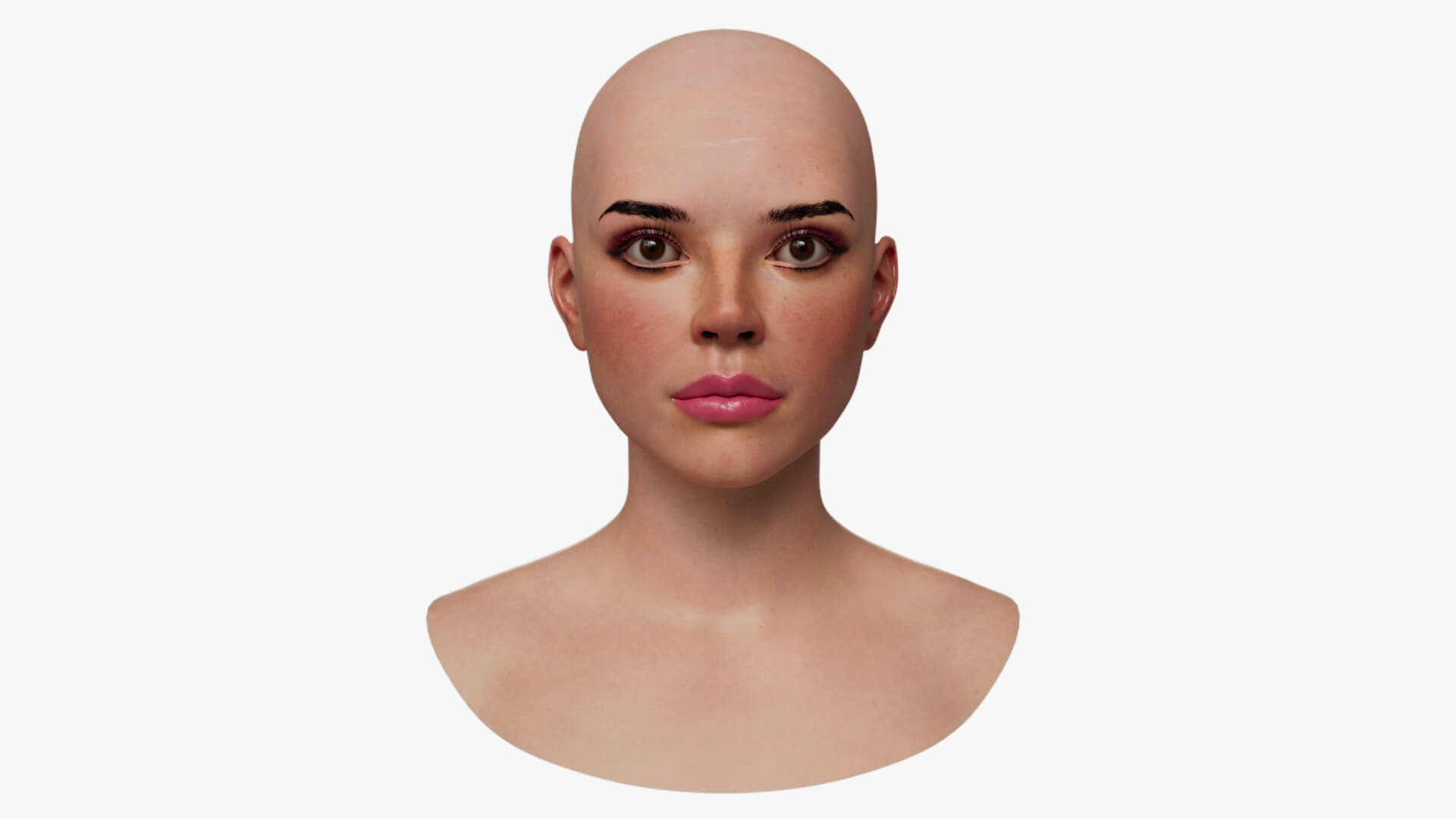 Female Head Mesh Metahuman Unreal Topology Woman Head Mesh 4 - 3D Model ...