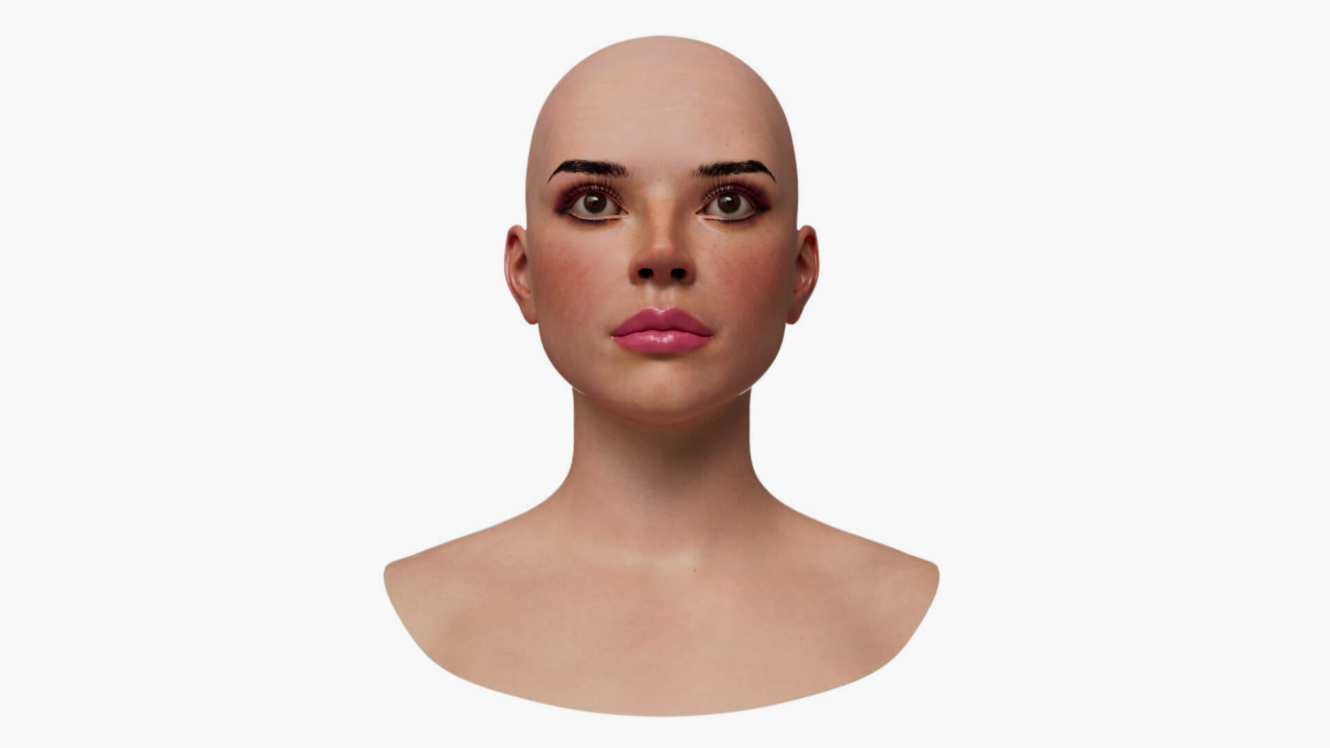 Female Head Mesh Metahuman Unreal Topology Woman Head Mesh 4 - 3D Model ...