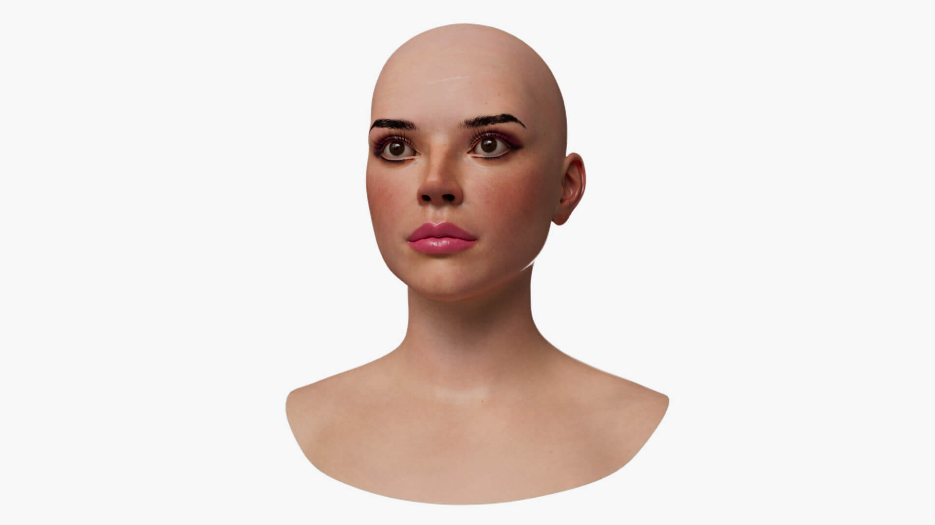 Female Head Mesh With Unreal Metahuman Topology V3 - 3D Model by ...