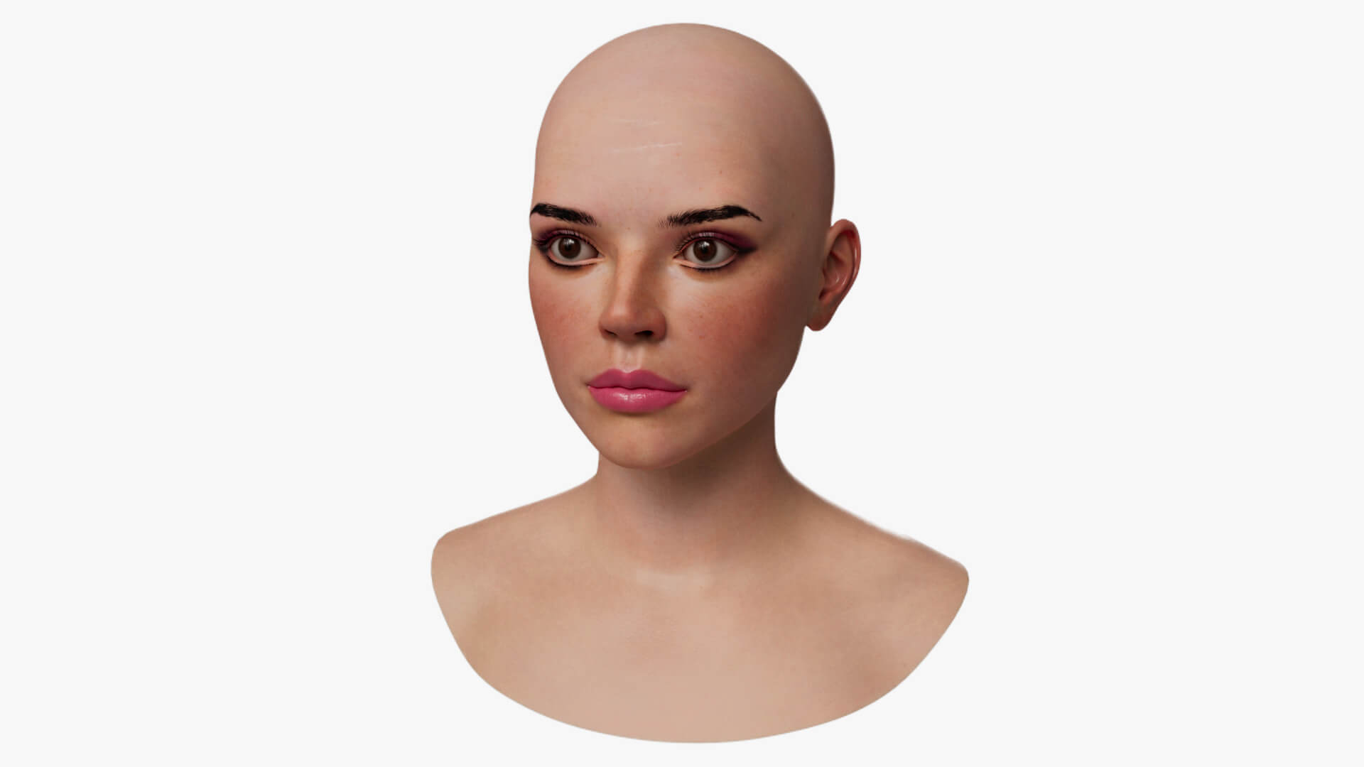 Female Head Mesh With Unreal Metahuman Topology V3 - 3D Model by ...