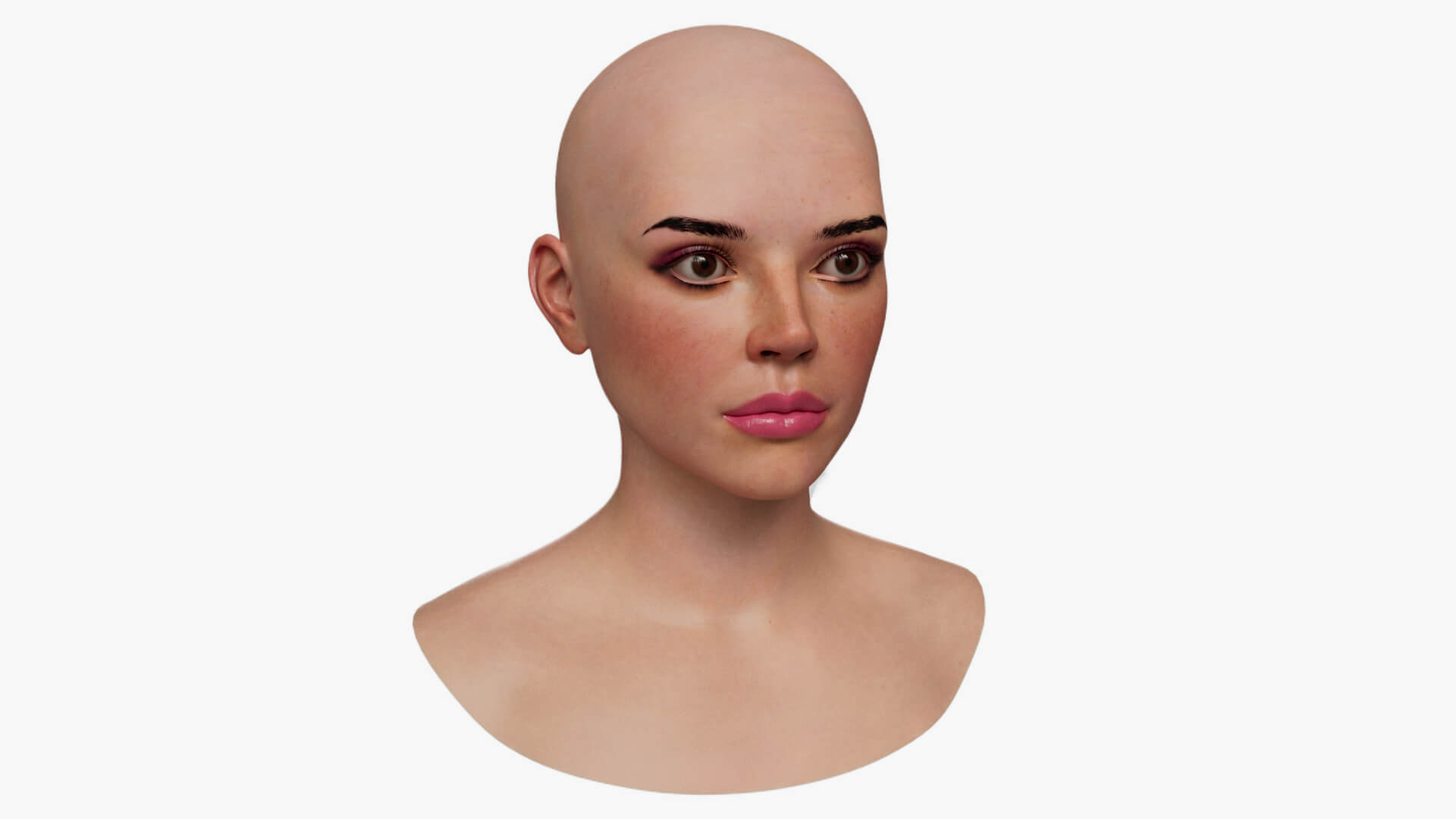 Female Head Mesh With Unreal Metahuman Topology V3 - 3D Model by ...