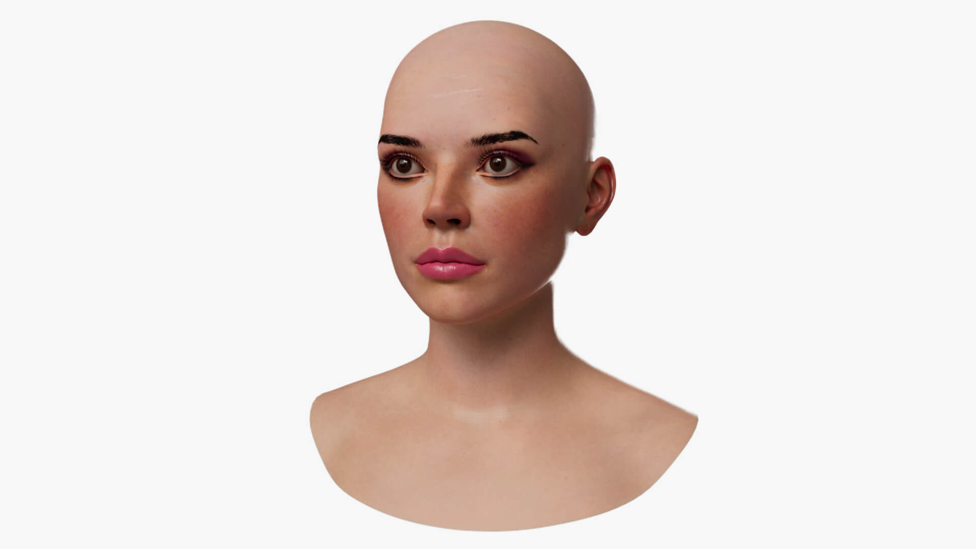 Female Head Mesh With Unreal Metahuman Topology V3 - 3D Model by ...