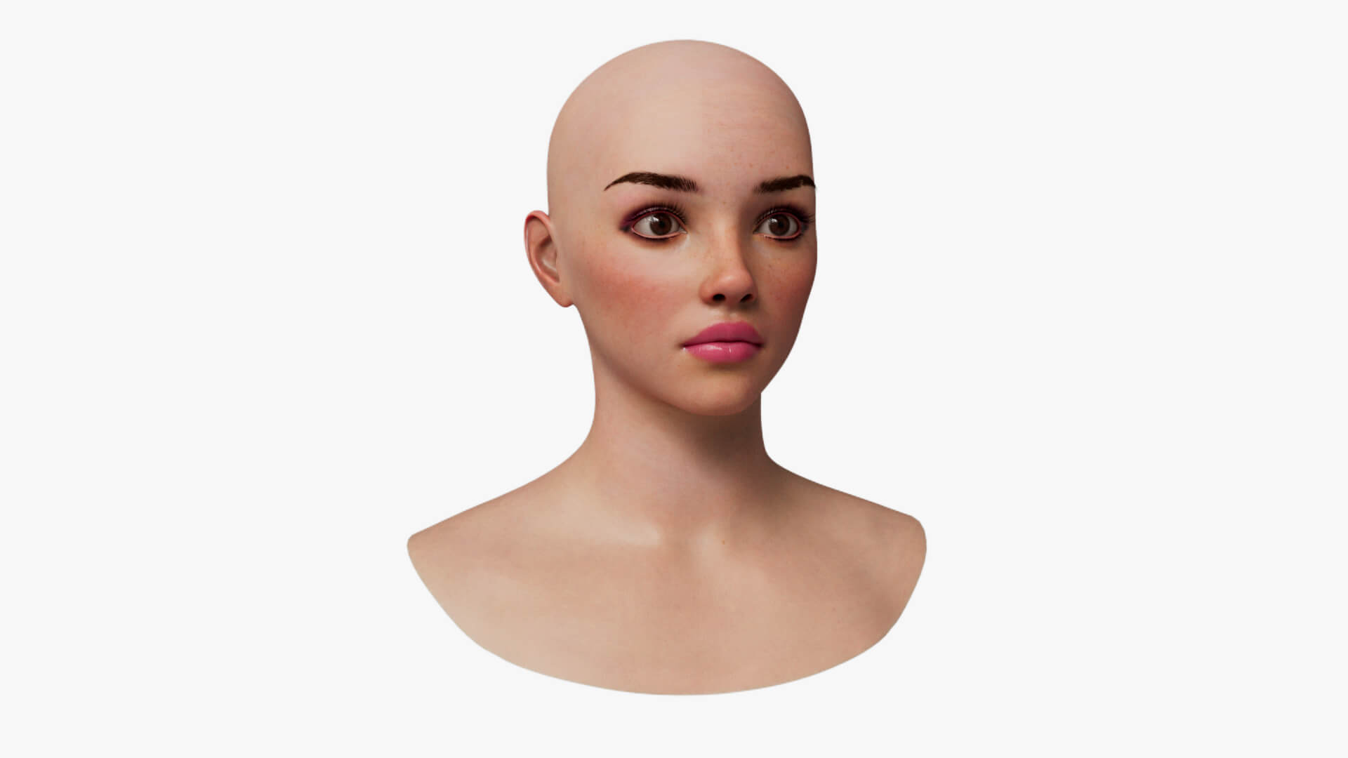 Female Head Mesh With Unreal Metahuman Topology V1 - 3D Model by ...