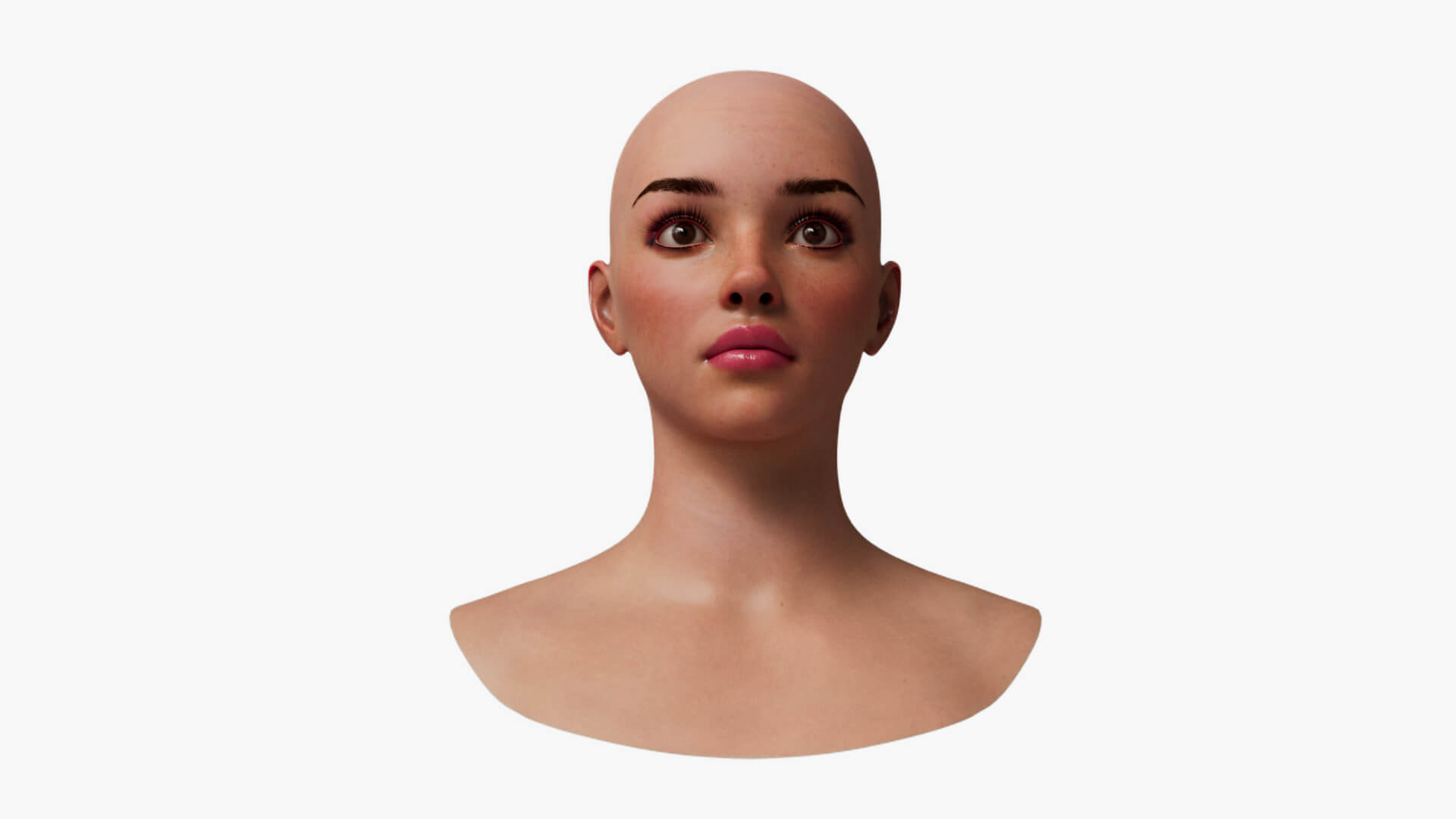 Latina Female Head Base Mesh Metahuman Topology V1 - 3D Model by ...