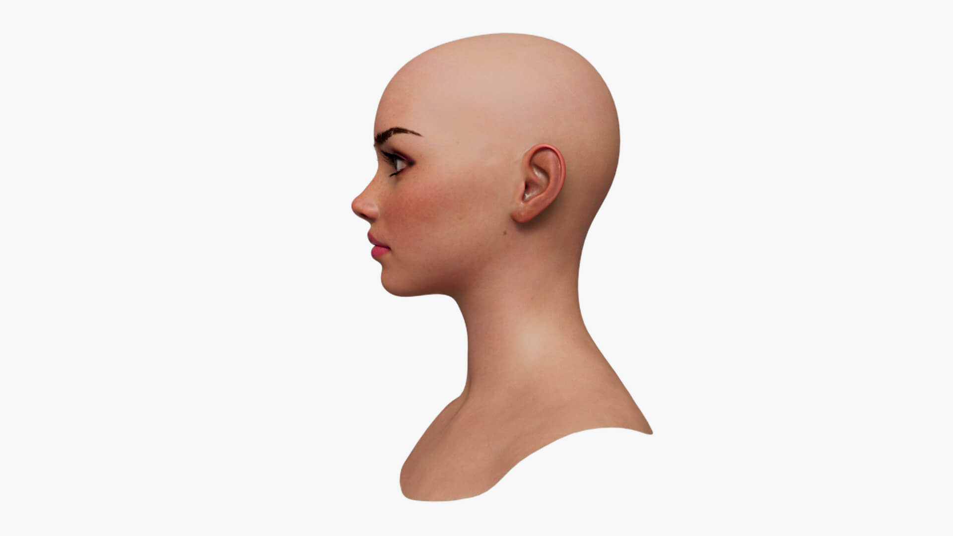 Latina Female Head Base Mesh Metahuman Topology V1 - 3D Model by ...