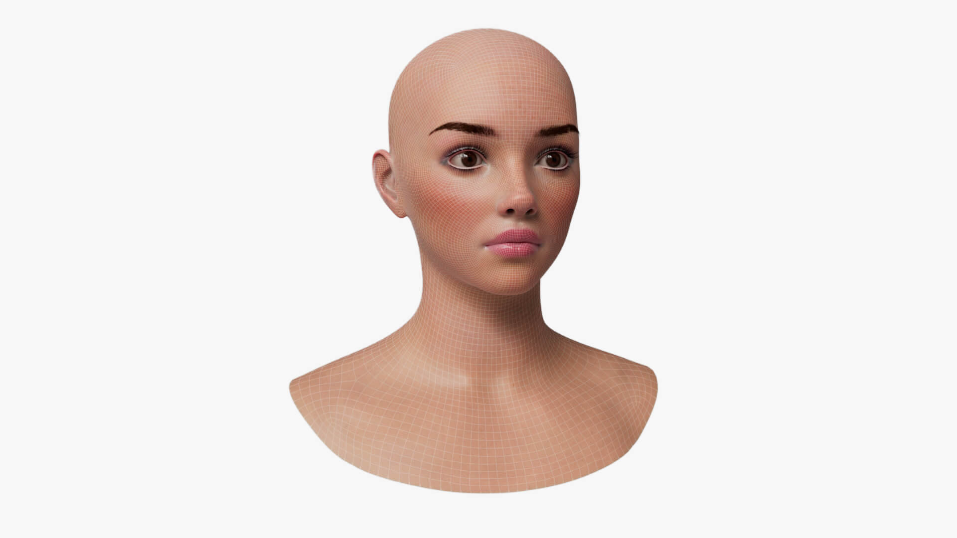 Female Head Mesh With Unreal Metahuman Topology V1 - 3D Model by ...