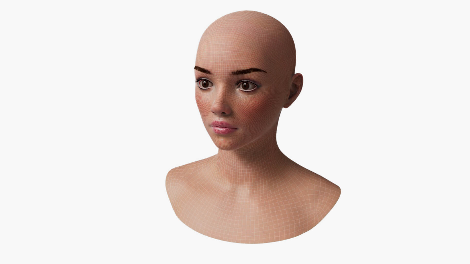 Female Head Mesh With Unreal Metahuman Topology V1 - 3D Model by ...
