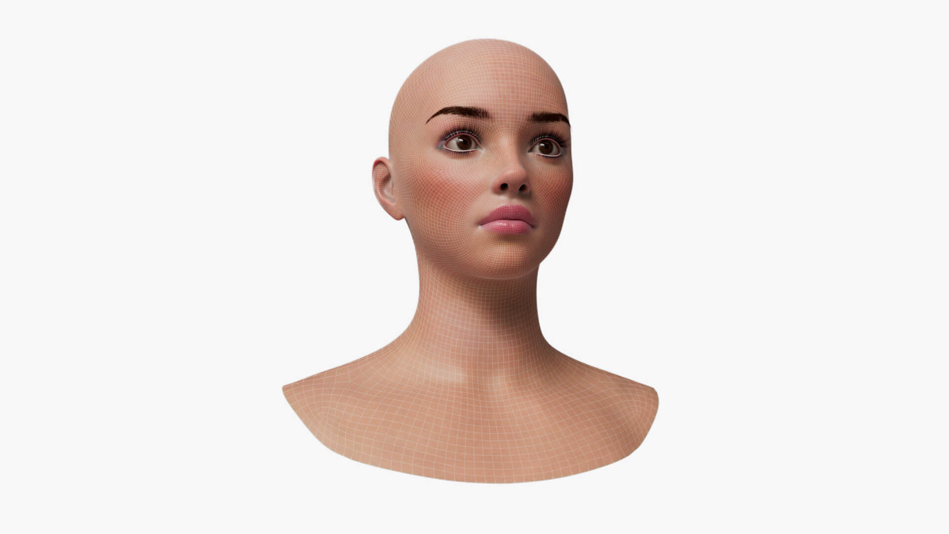 Female Head Mesh With Unreal Metahuman Topology V1 - 3D Model by ...