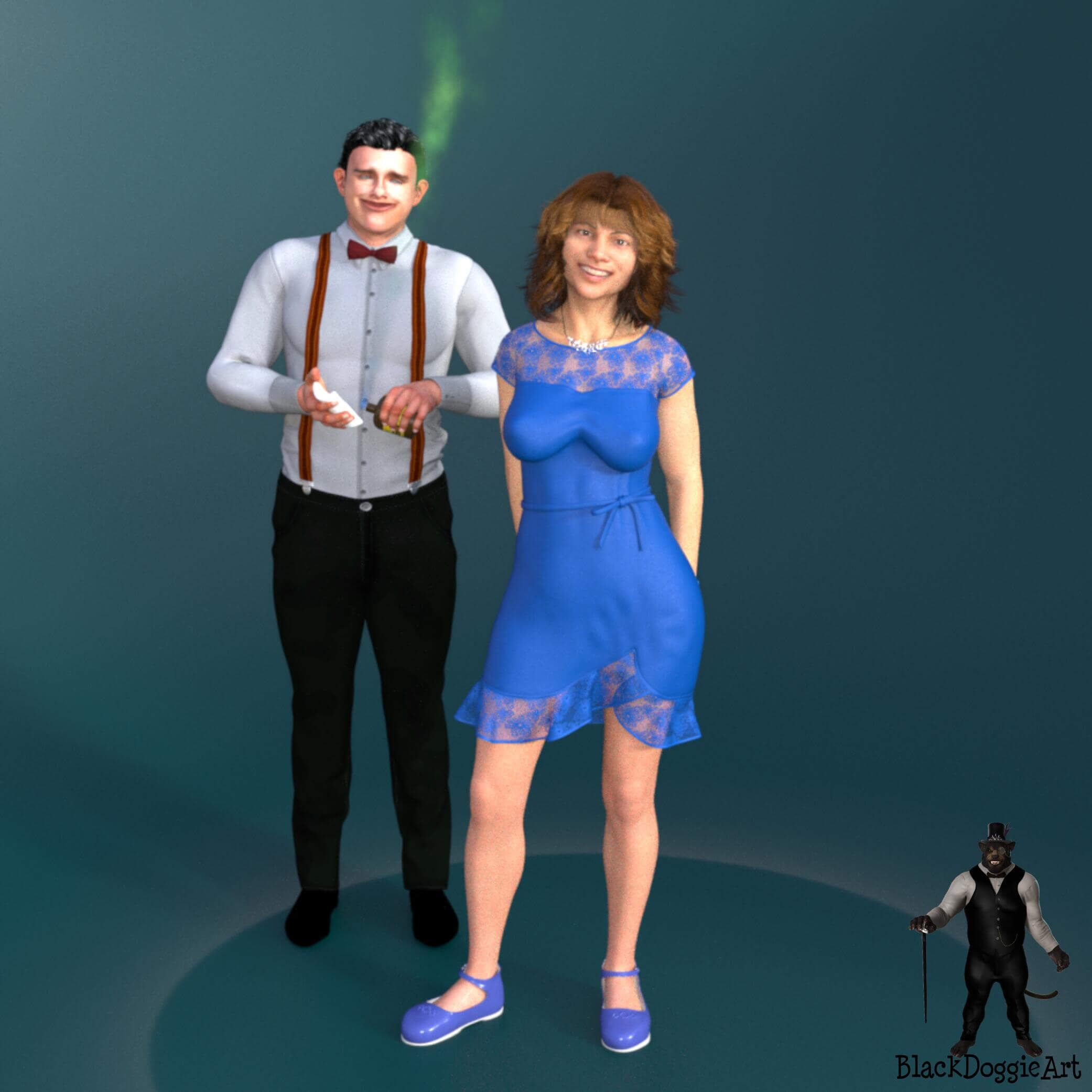 Barbara Is Dressed for a Night Out 3D Render