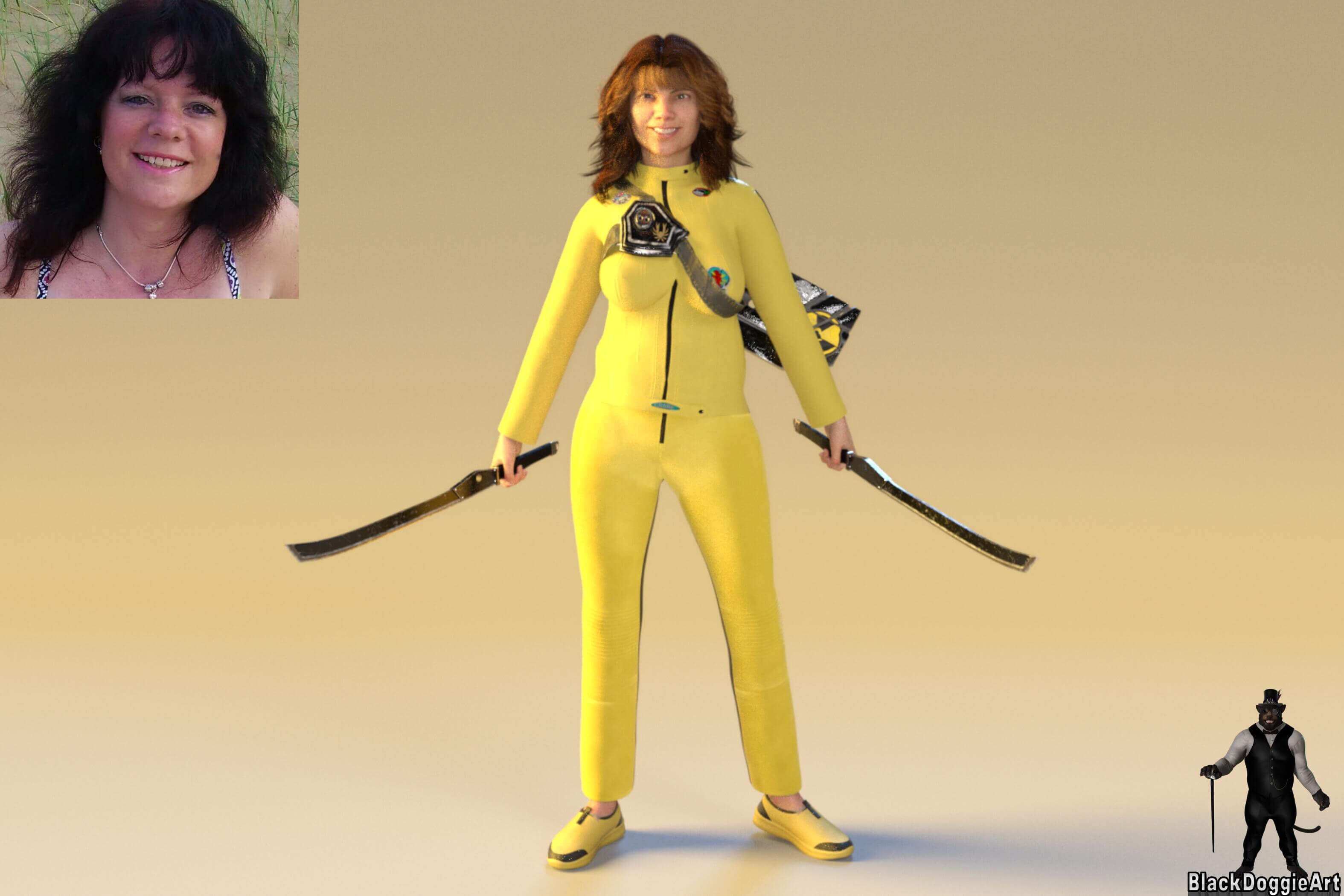 Barbara the Badass 3D Render, Digital Art by StephenCoffman2012