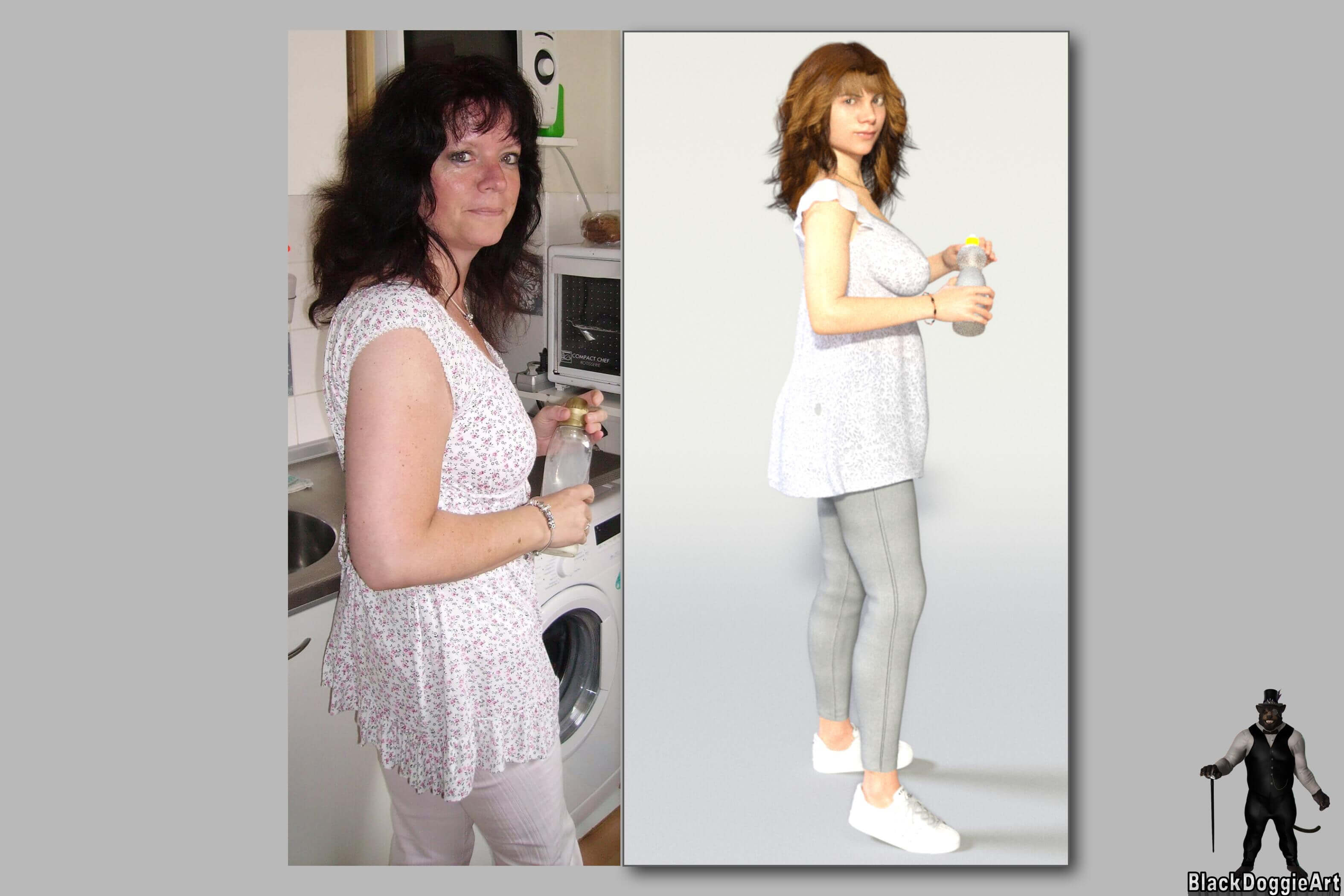 Barbara 3D Render, Digital Art by StephenCoffman2012