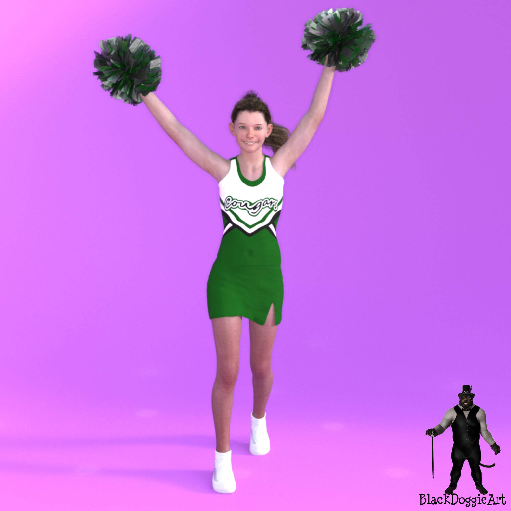Becky 3D Render, Digital Art by StephenCoffman2012