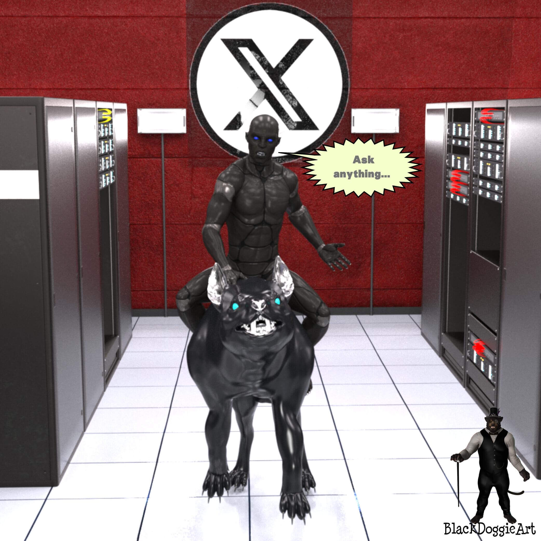 xAI Grok 3D Render, Digital Art by StephenCoffman2012