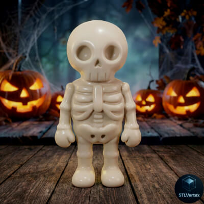 Chibi Skeleton 3D Printing STL by STLVertext