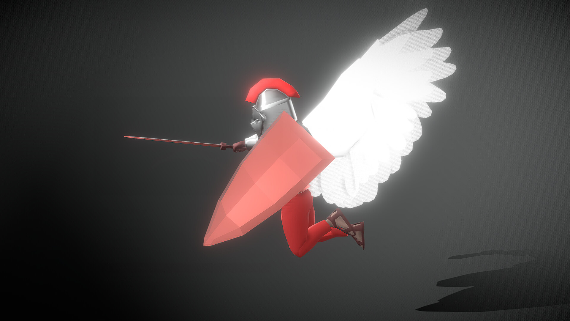 Animated Low Poly Angel Knight (To Unity) - 3D Model by stonelion7