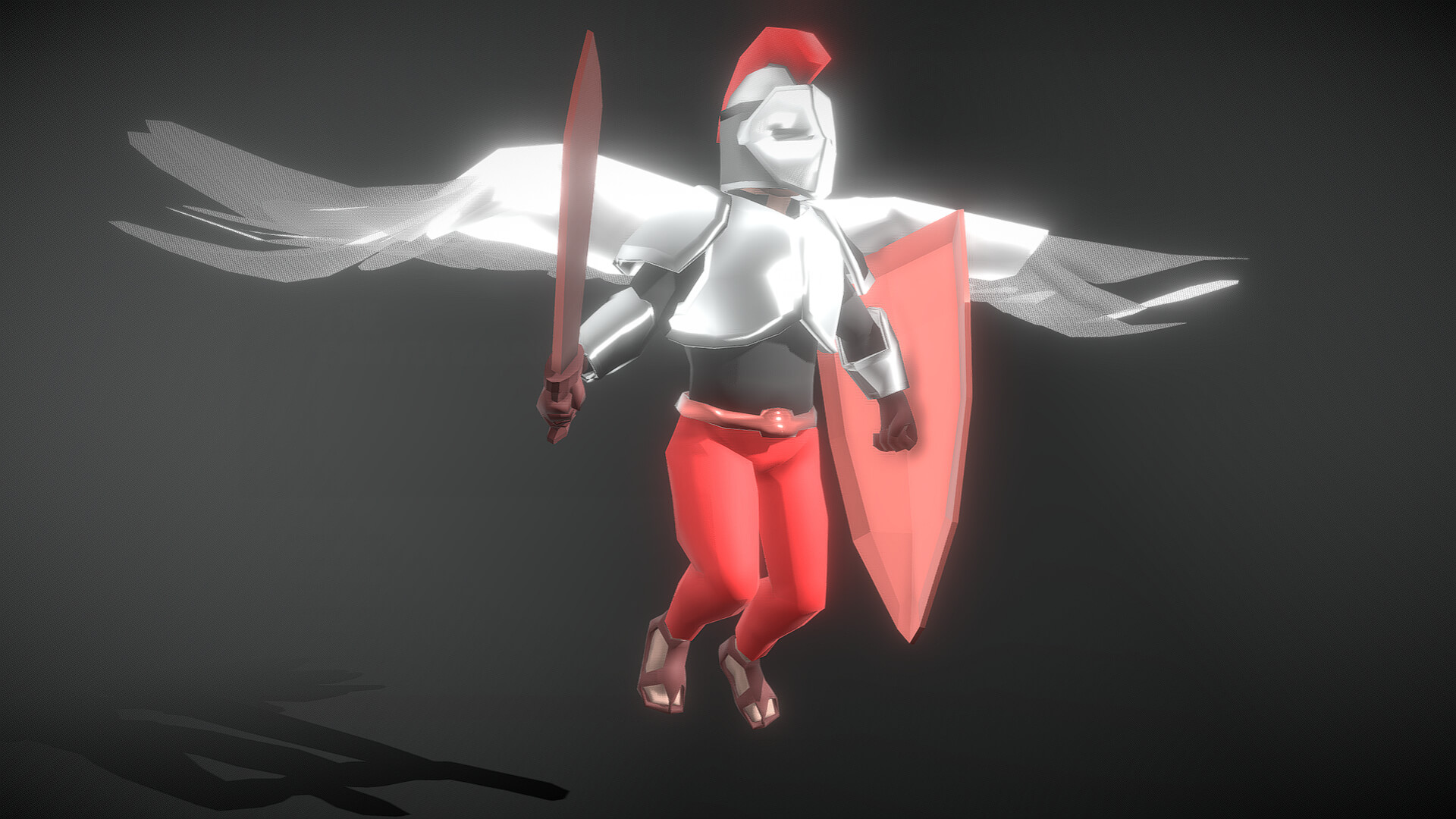 Animated Low Poly Angel Knight (To Unity) - 3D Model by stonelion7