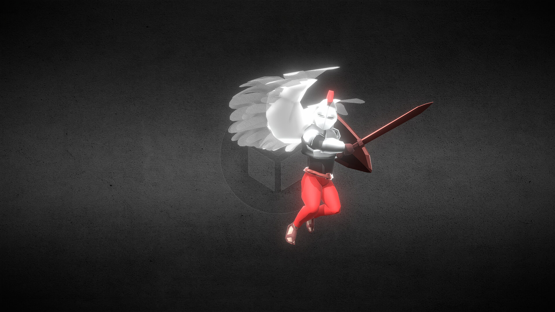 Animated Low Poly Angel Knight (To Unity) - 3D Model by stonelion7