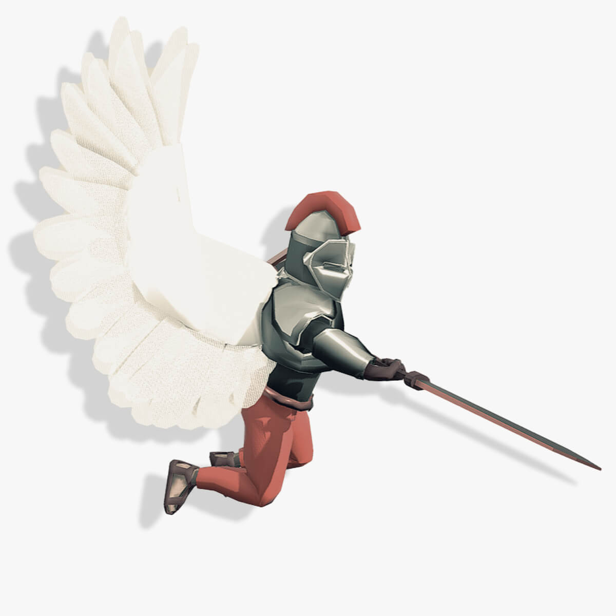 Animated Low Poly Angel Knight (To Unity) - 3D Model by stonelion7