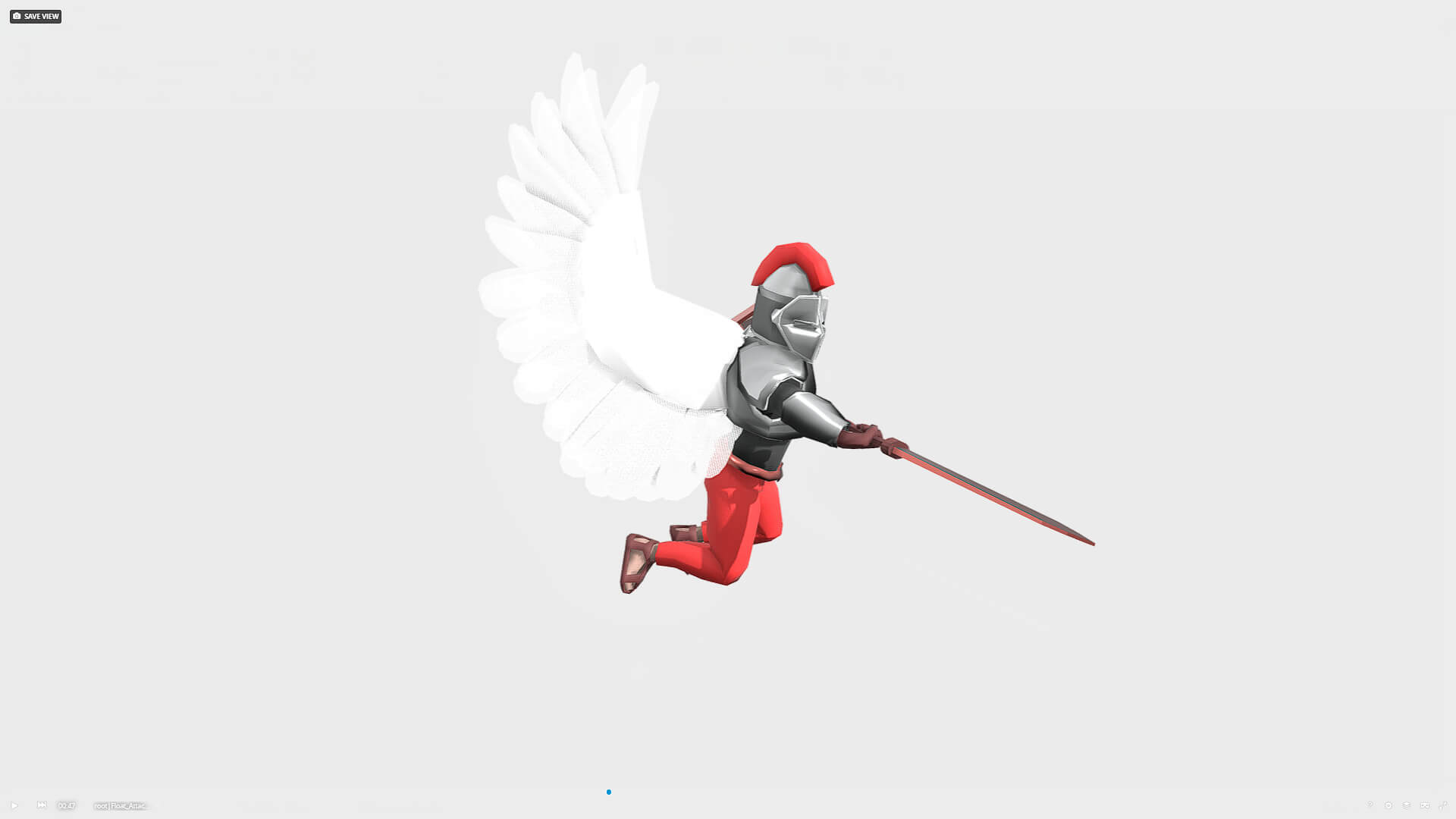 Animated Low Poly Angel Knight (To Unity) - 3D Model by stonelion7