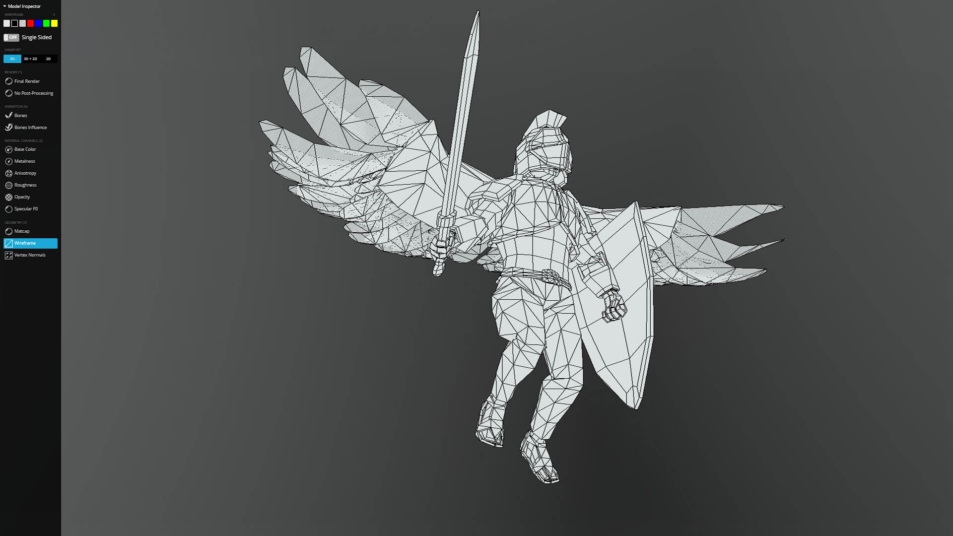 Animated Low Poly Angel Knight (To Unity) - 3D Model by stonelion7