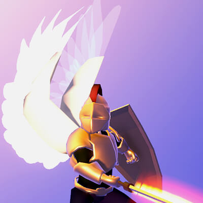 Animated Low Poly Angel Knight (To Unity) - 3D Model by stonelion7