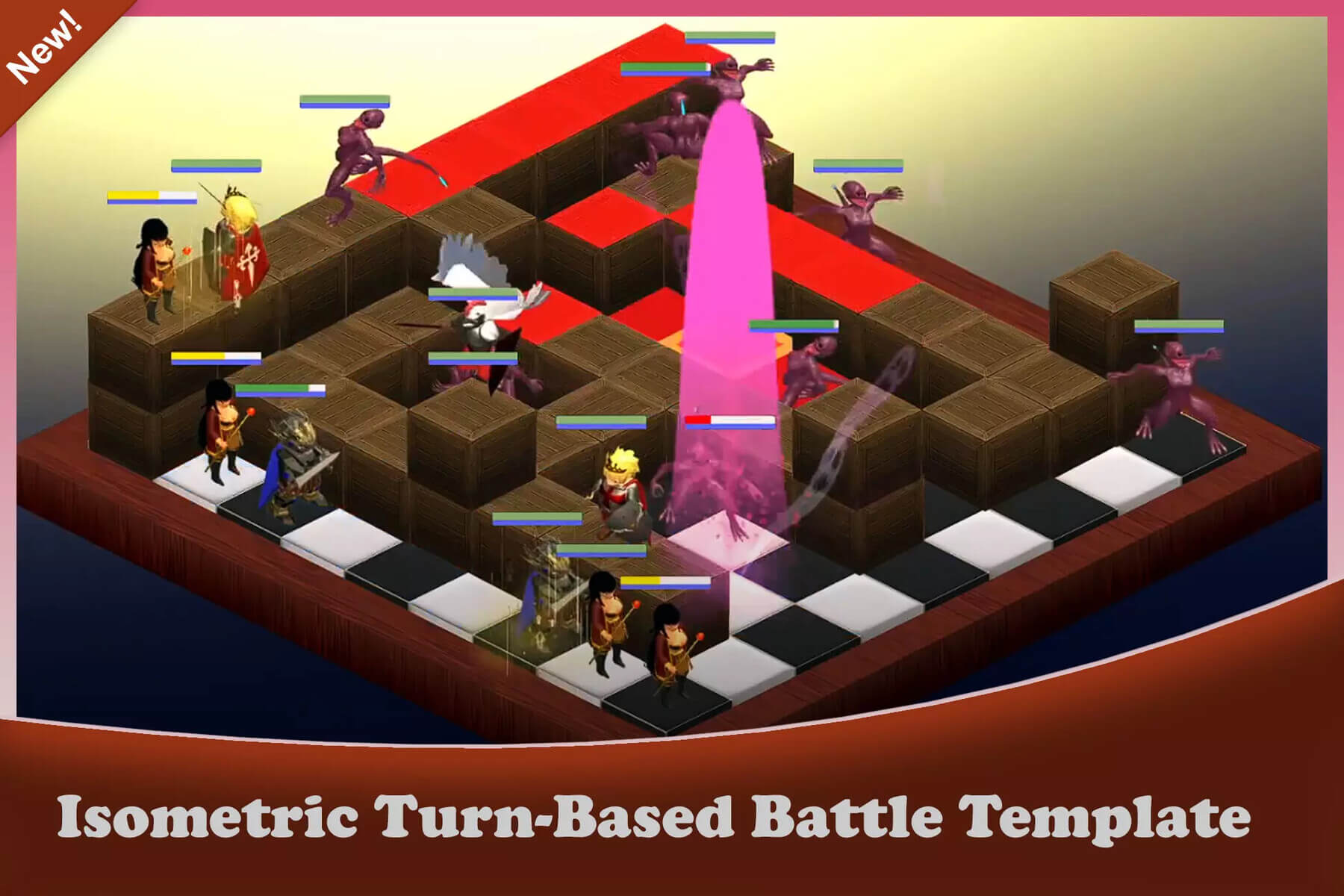 Final Fantasy Tactics Like Battle (Isometric Game Template) by stonelion7