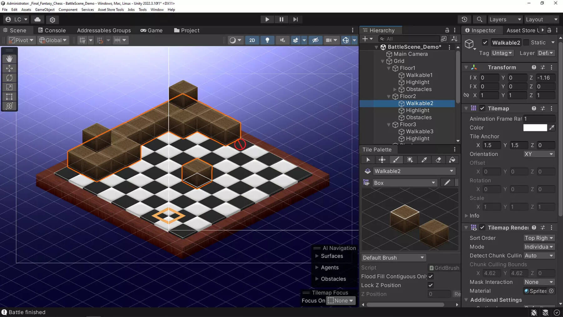 Final Fantasy Tactics Like Battle (Isometric Game Template) by stonelion7