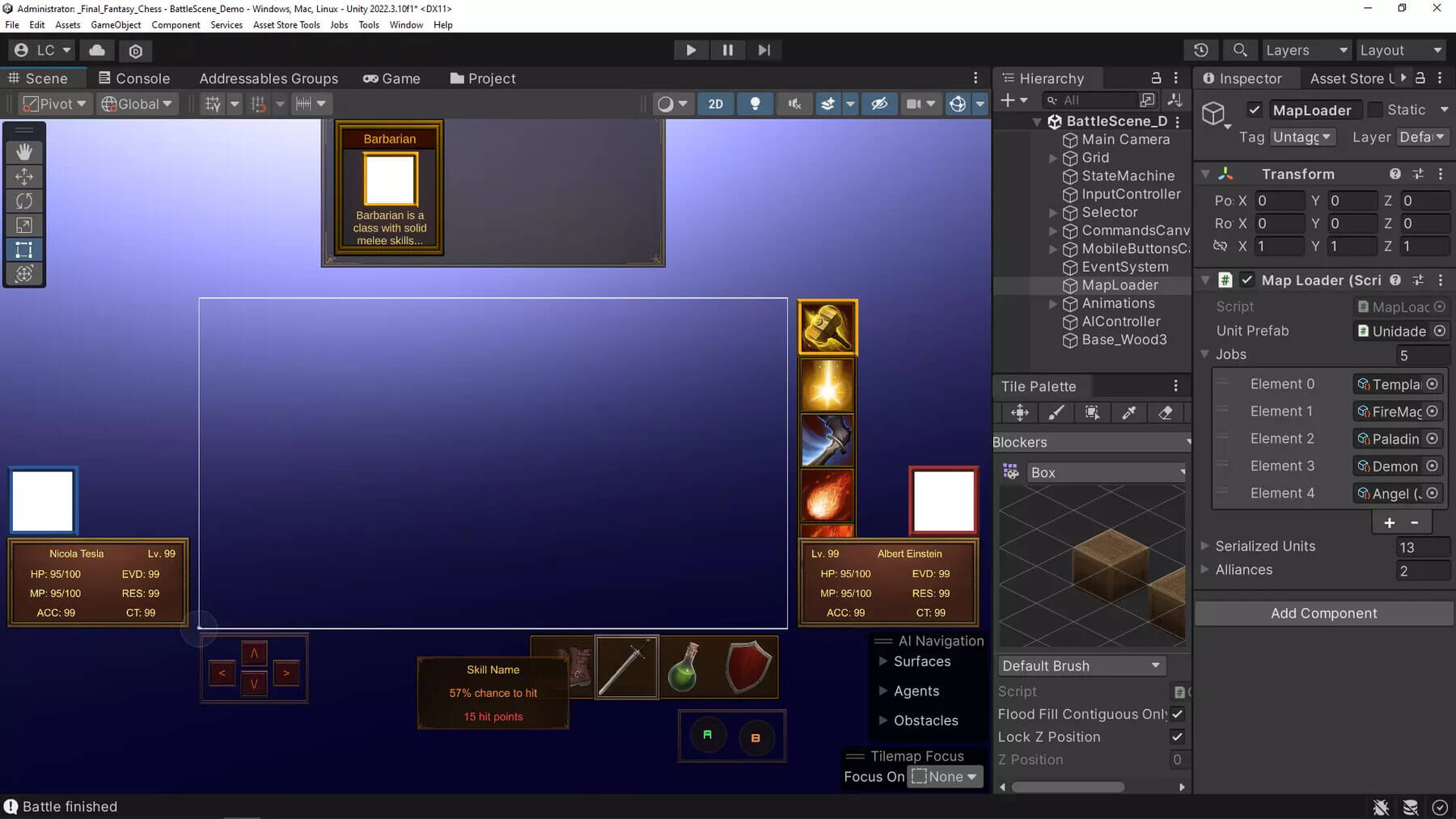 Final Fantasy Tactics Like Battle (Isometric Game Template) by stonelion7