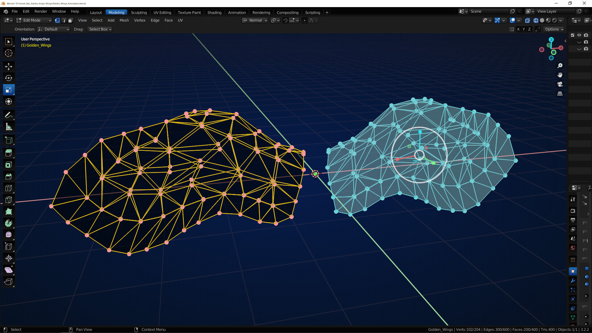 Golden Wings - 3D Model by stonelion7