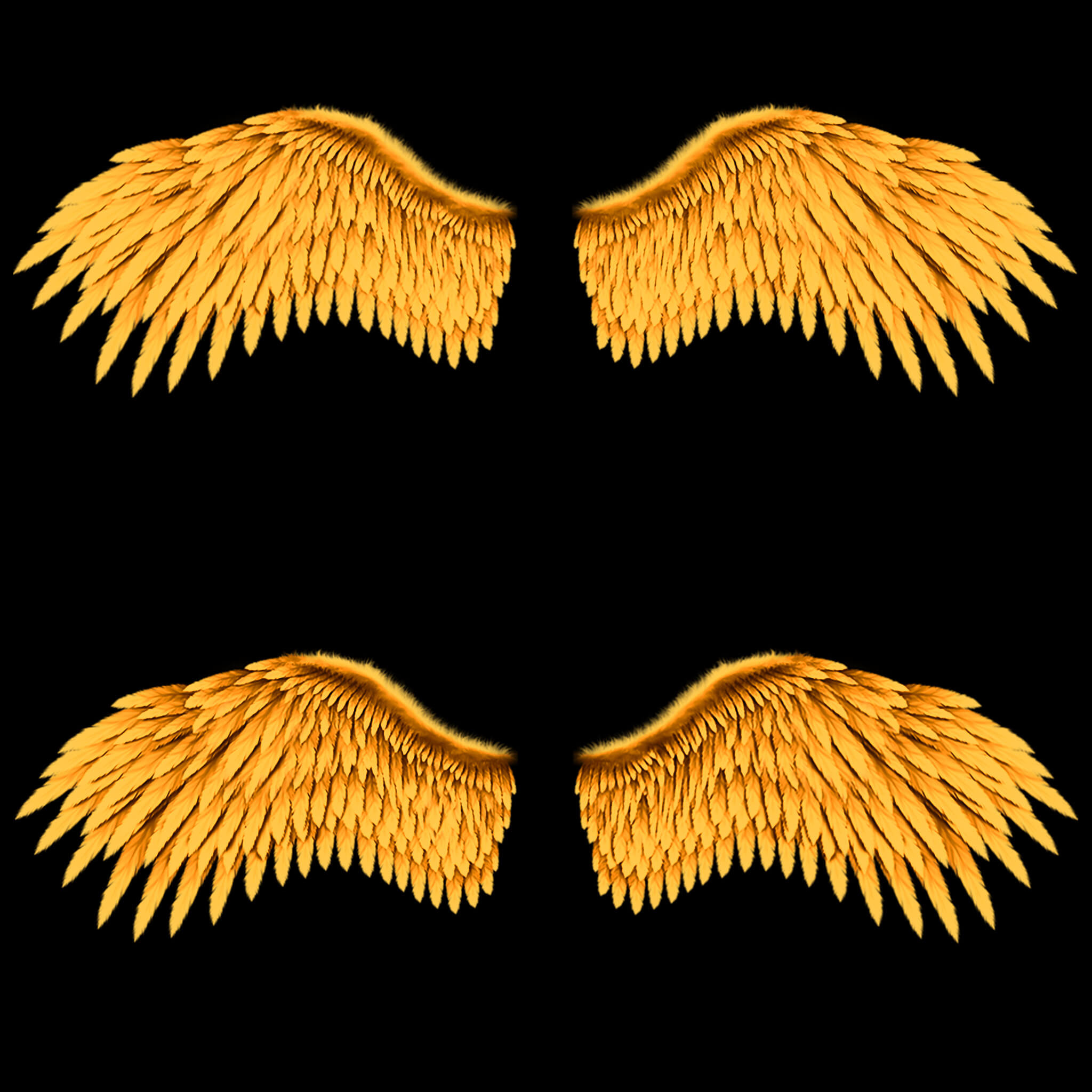 Golden Wings - 3D Model by stonelion7