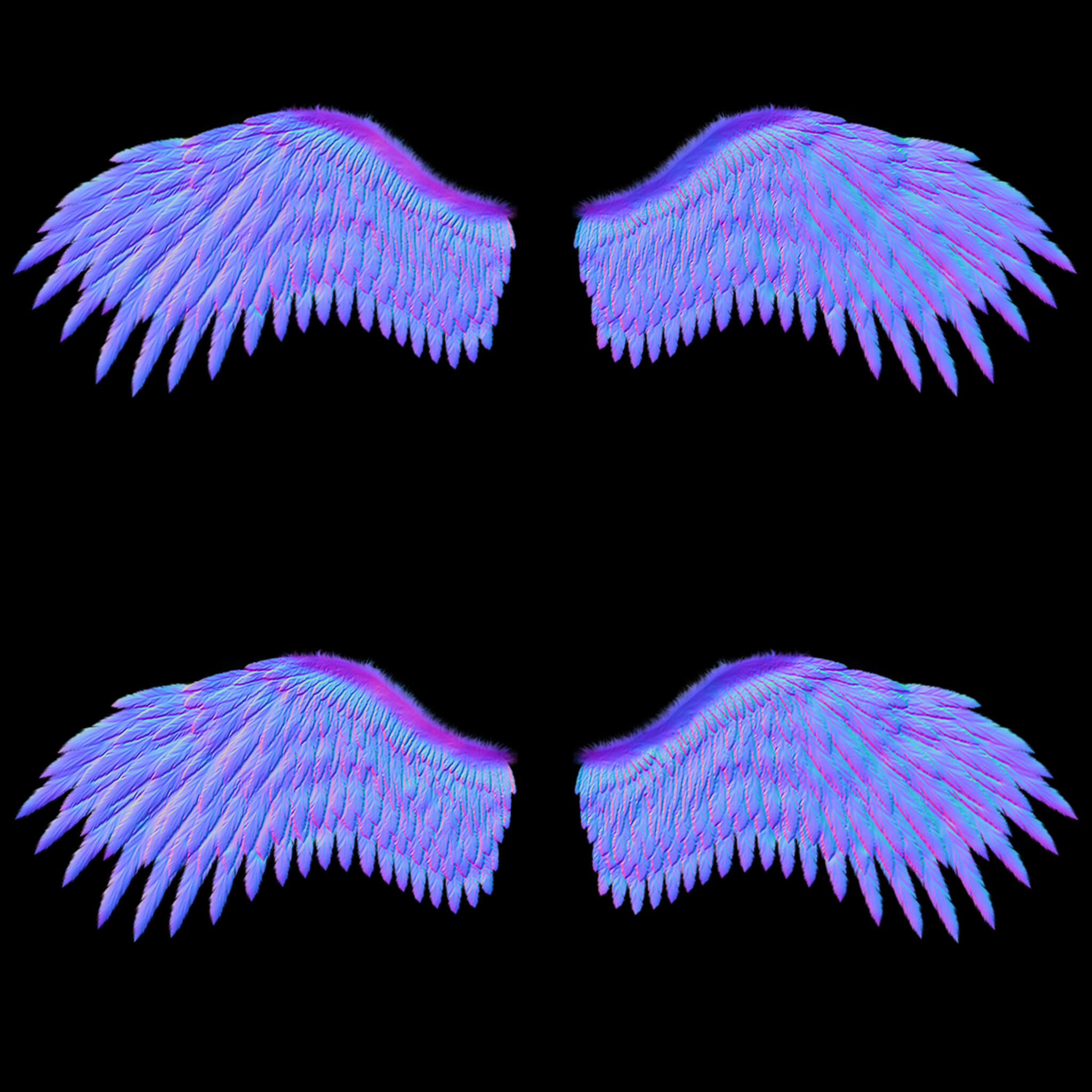 Golden Wings - 3D Model by stonelion7