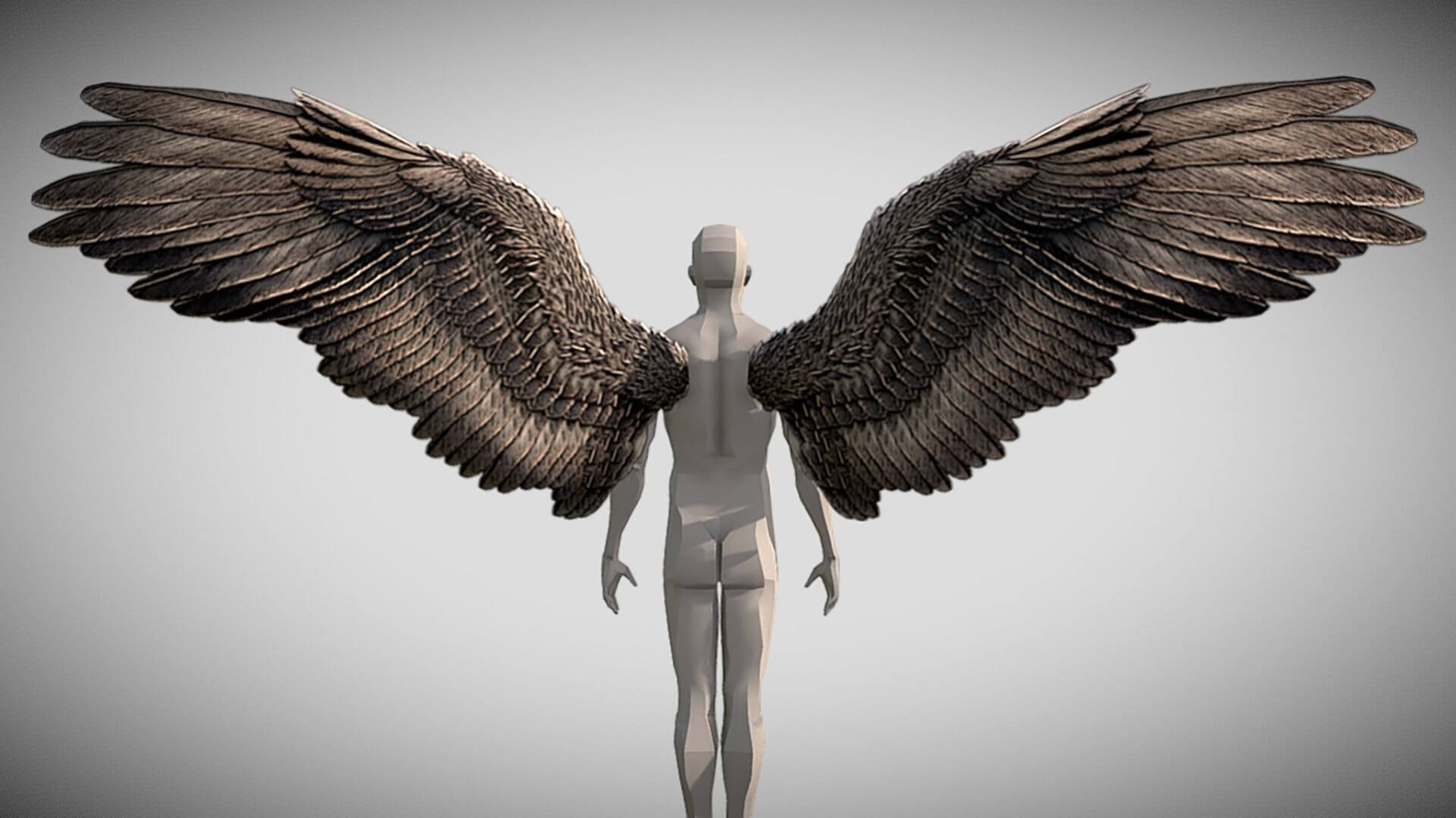 Dark Angel Wings - 3D Model by stonelion7