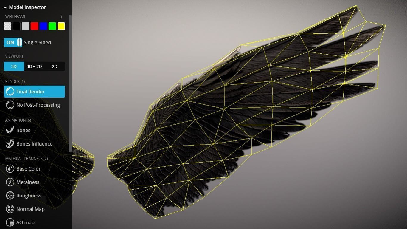 Dark Angel Wings - 3D Model by stonelion7