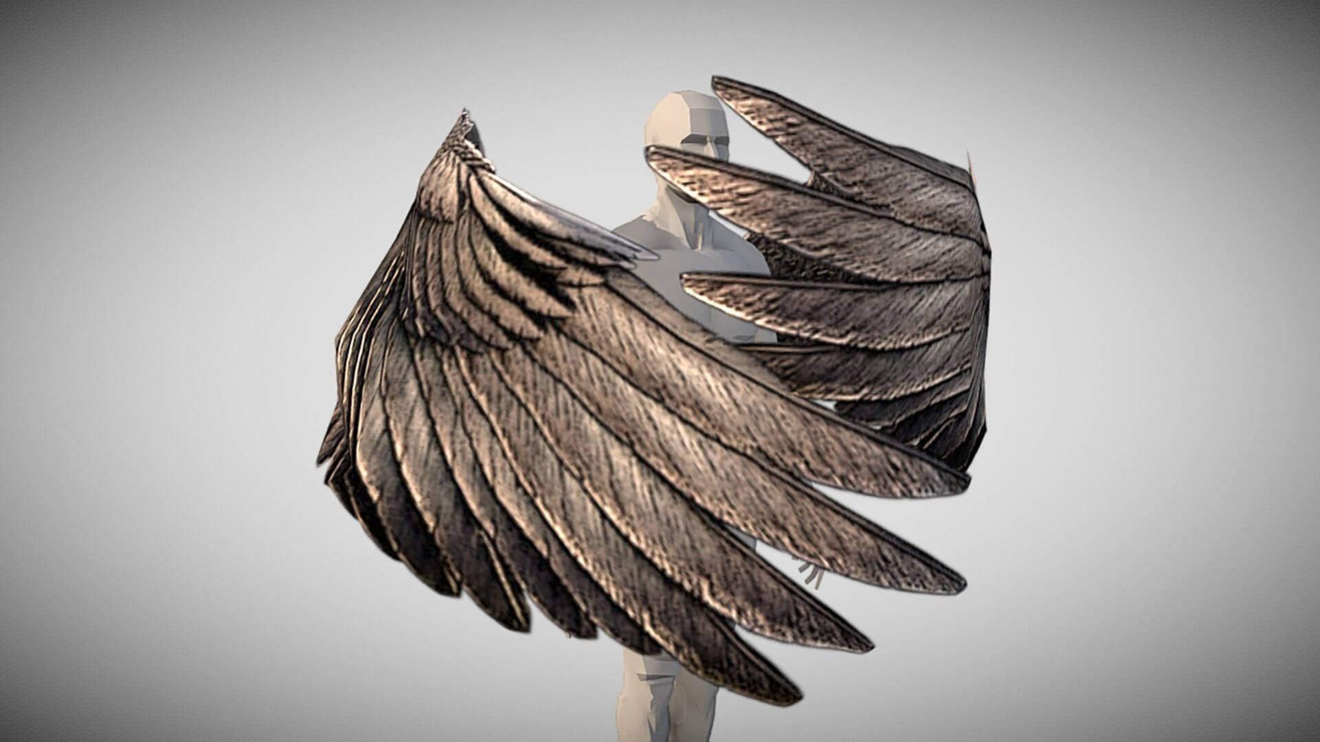 Dark Angel Wings - 3D Model by stonelion7