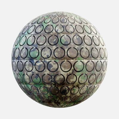 Camo Circle Cutted Fabric - 3D Texture by stop and shop